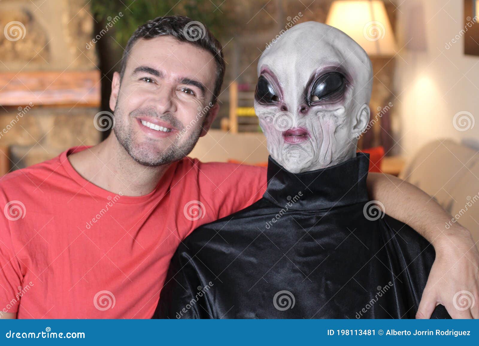 Man Taking a Picture with an Alien Stock Image - Image of invaders ...