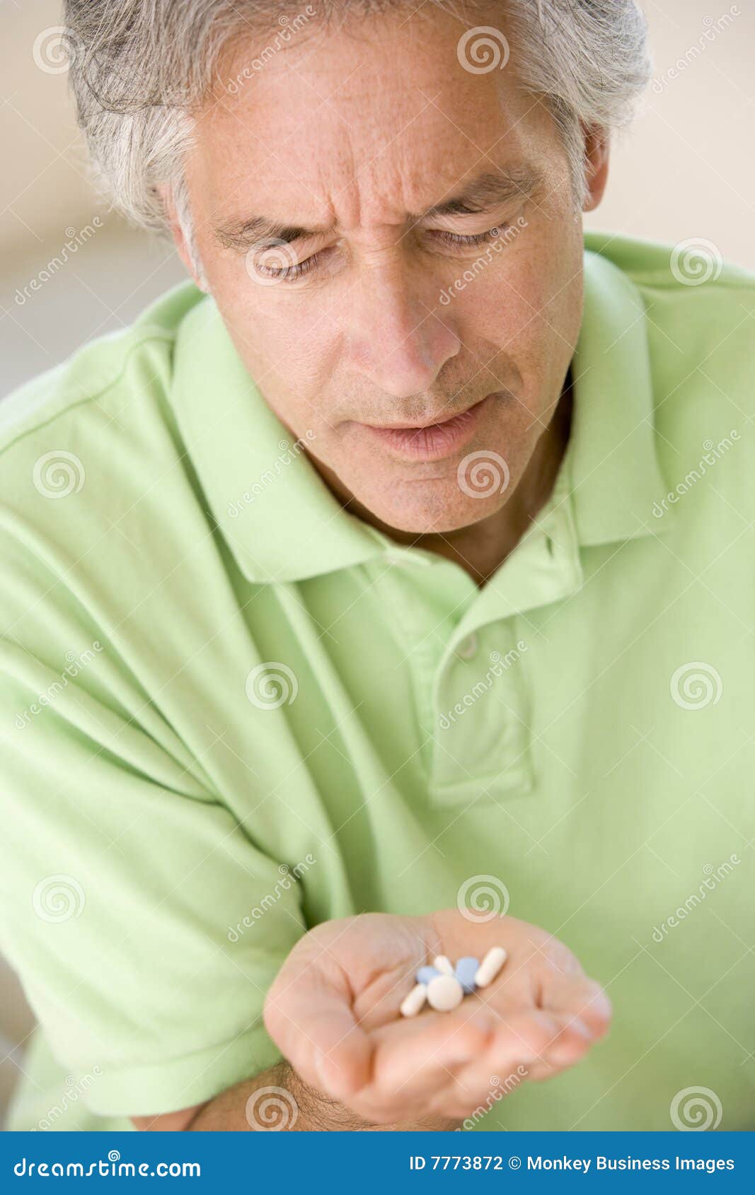 Man Taking Pills stock photo. Image of senior, sick, aged - 7773872
