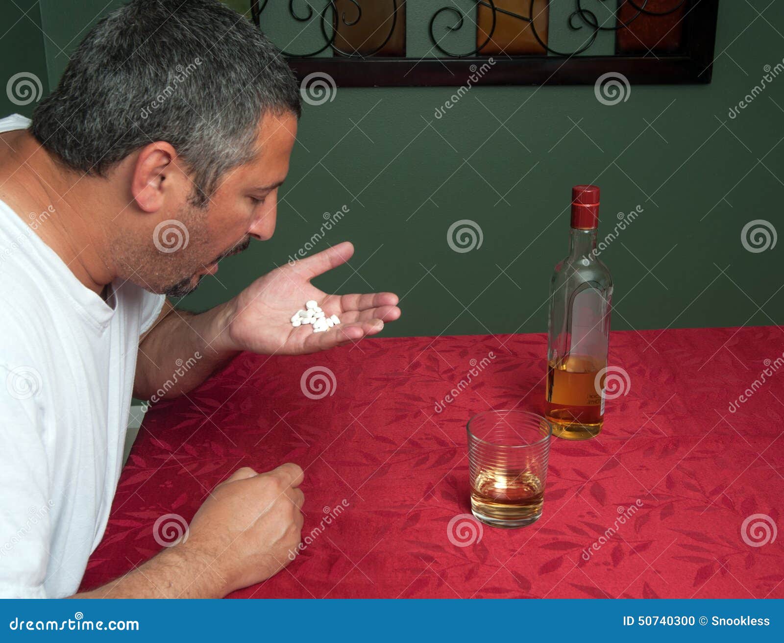 Man Taking Pills and Drinking Stock Photo - Image of addict, dependent ...