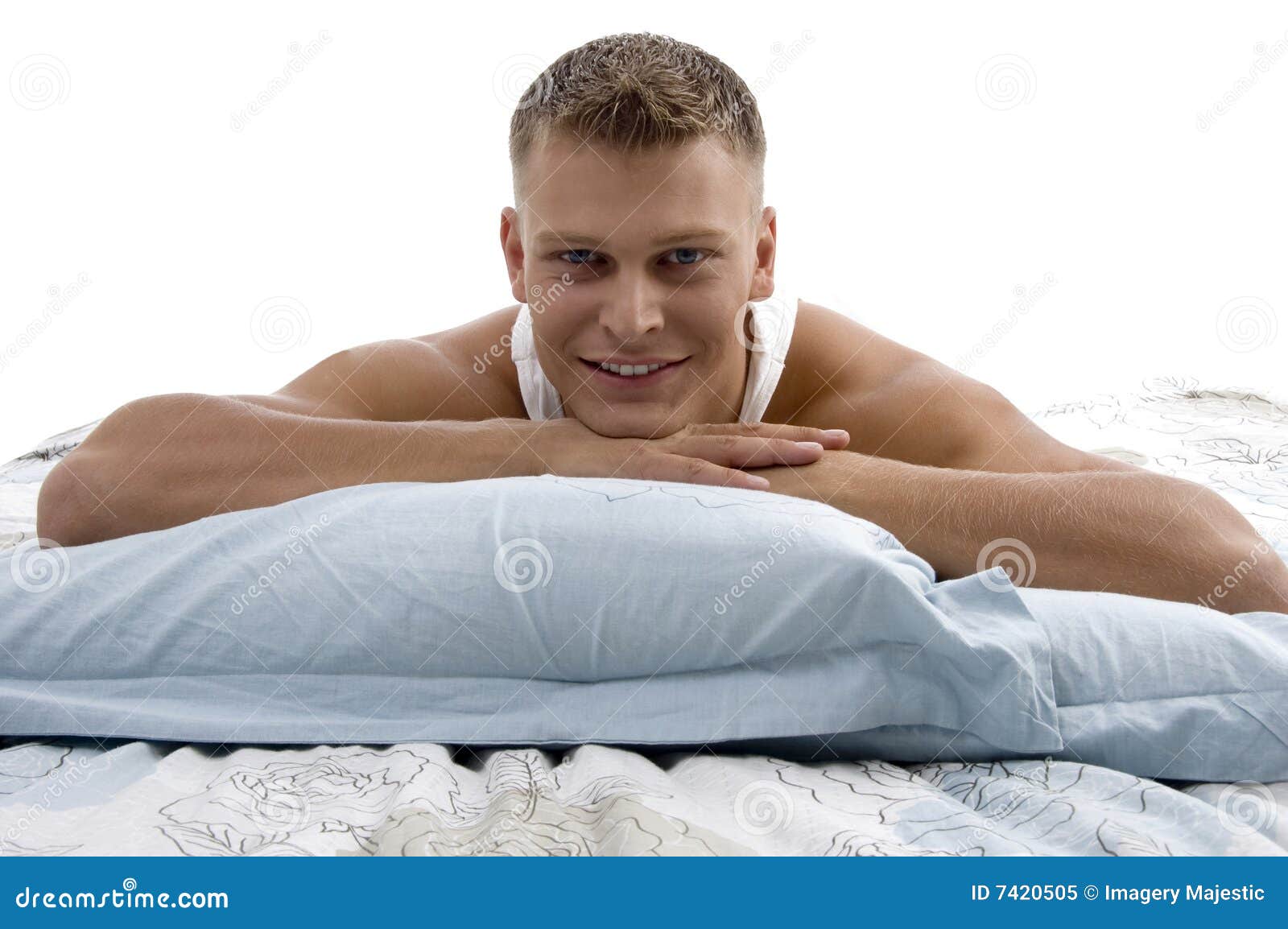 Man Taking Rest at Home and Looking at Camera Stock Image - Image of ...