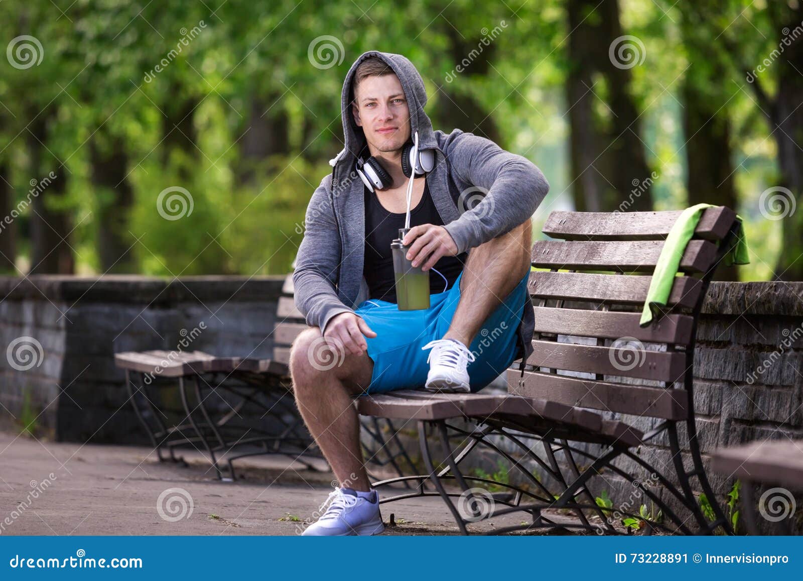 Man Taking Rest in the Park Stock Image - Image of lifestyle, ethnicity ...