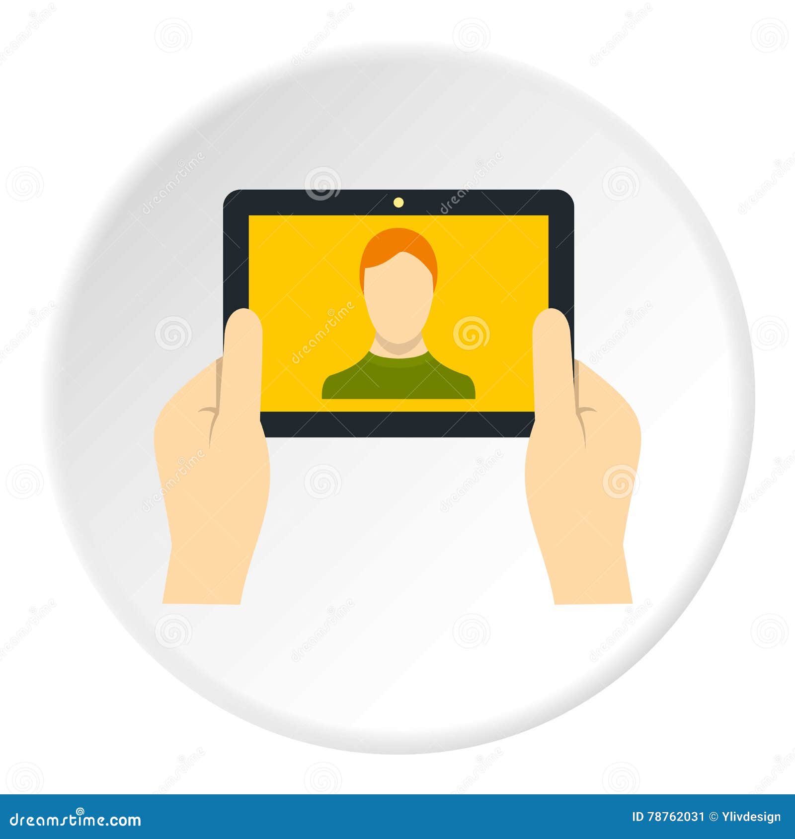 Man Taking Selfie Icon, Flat Style Stock Vector - Illustration of ...