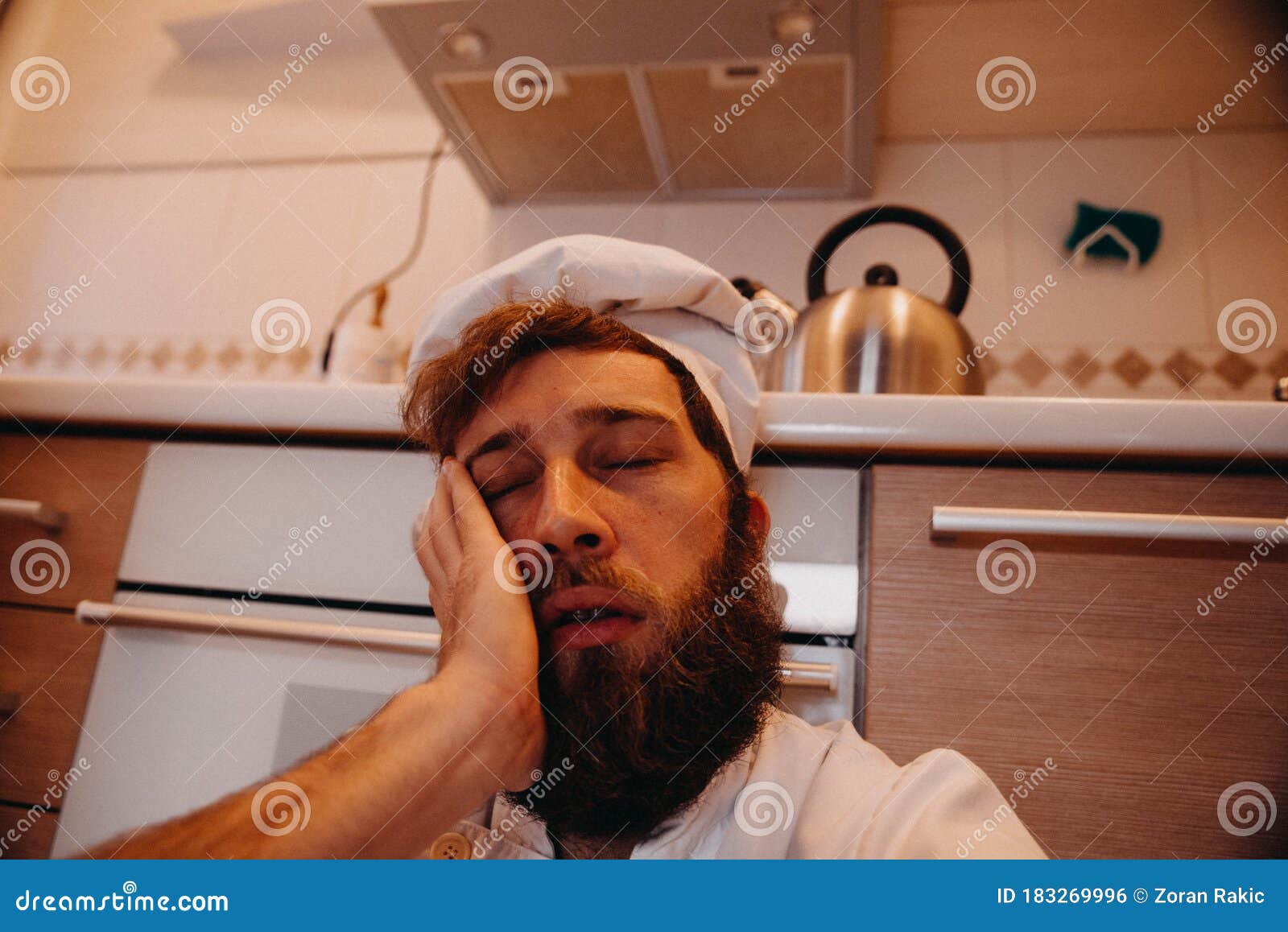Man Taking Selfie in the Kitchen Stock Photo - Image of house, face ...