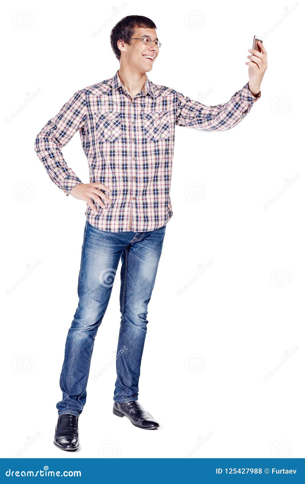 Man Taking Selfie with Smartphone Full Body Stock Photo - Image of call ... Man Taking Selfie with Smartphone Full Body Stock Photo - Image of call ...