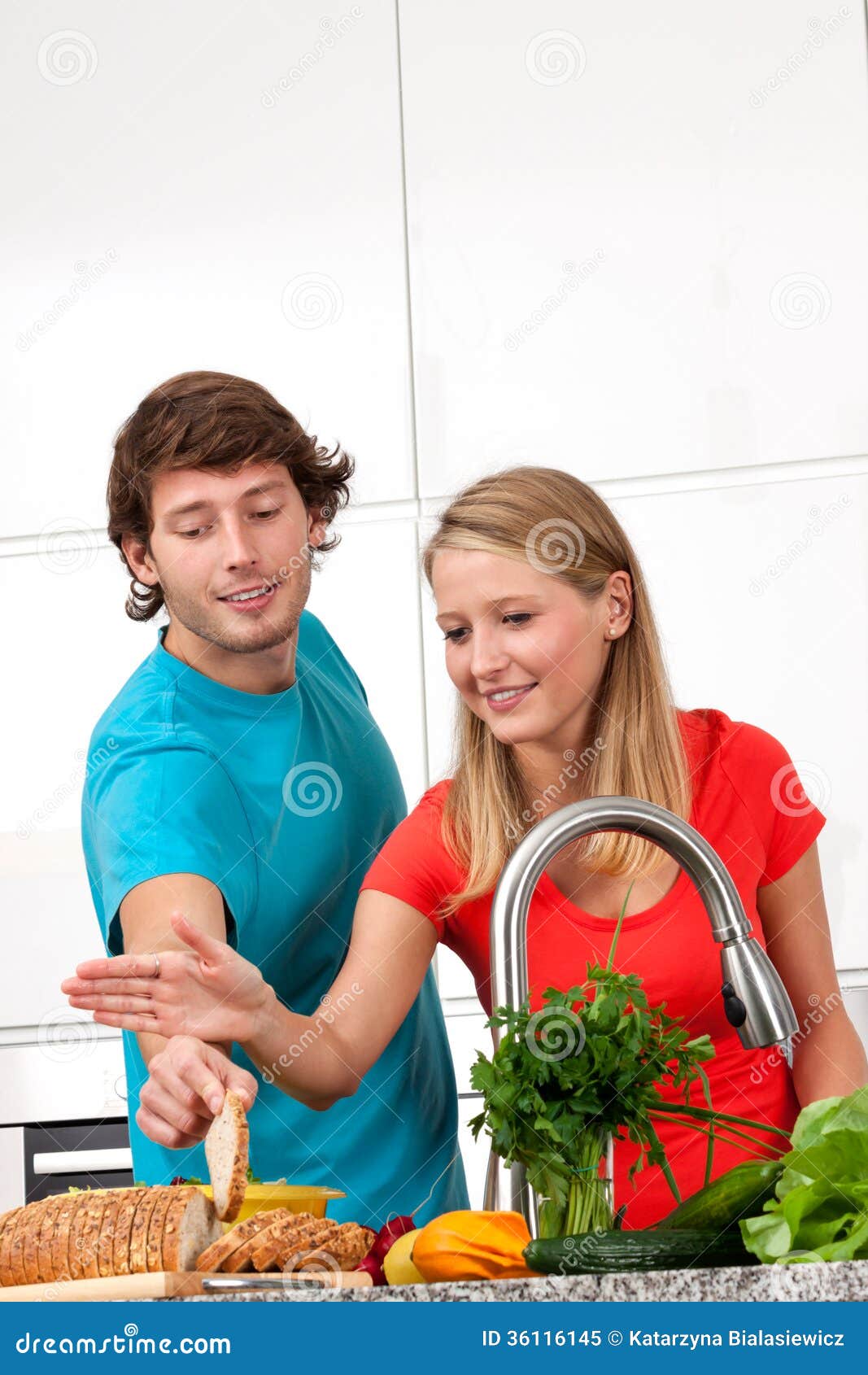 Man taking slice of bread stock image. Image of preparing - 36116145