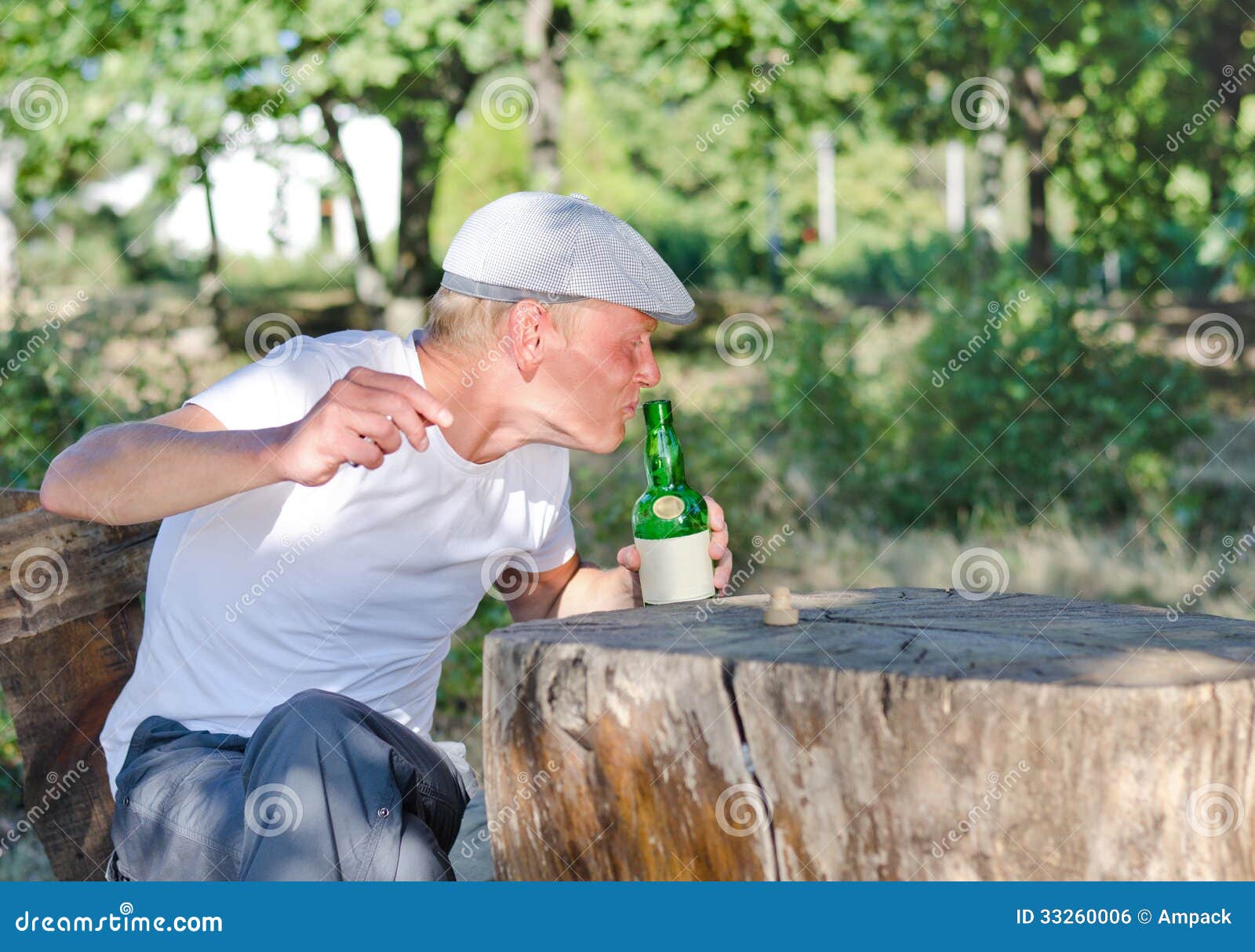Man Taking a Swig of Alcohol from a Bottle Stock Photo - Image of abuse ...