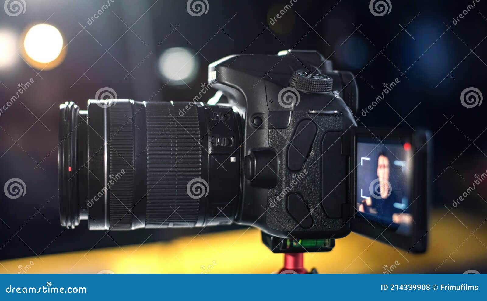 Man Talking at the Camera, Recording Himself in a Vlog. Working from ...