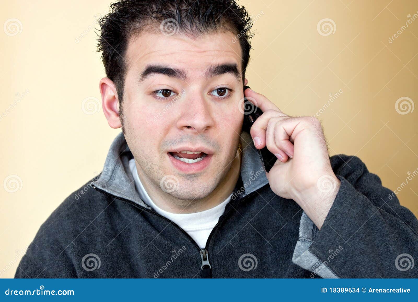Man Talking on His Cell Phone Stock Photo - Image of adult, american ... Man Talking on His Cell Phone Stock Photo - Image of adult, american ...