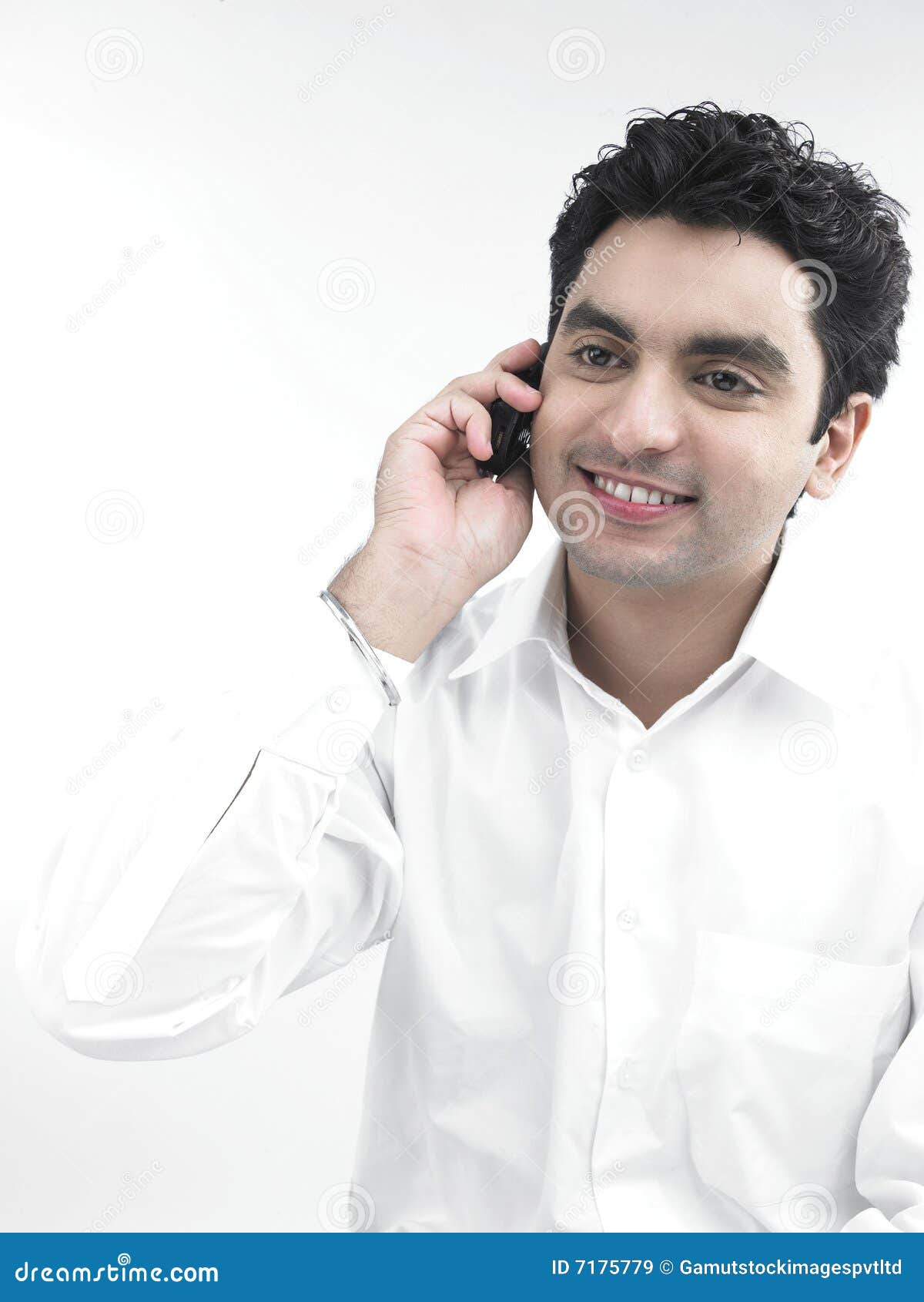 Man Talking on His Cell Phone Stock Image - Image of attractive ...