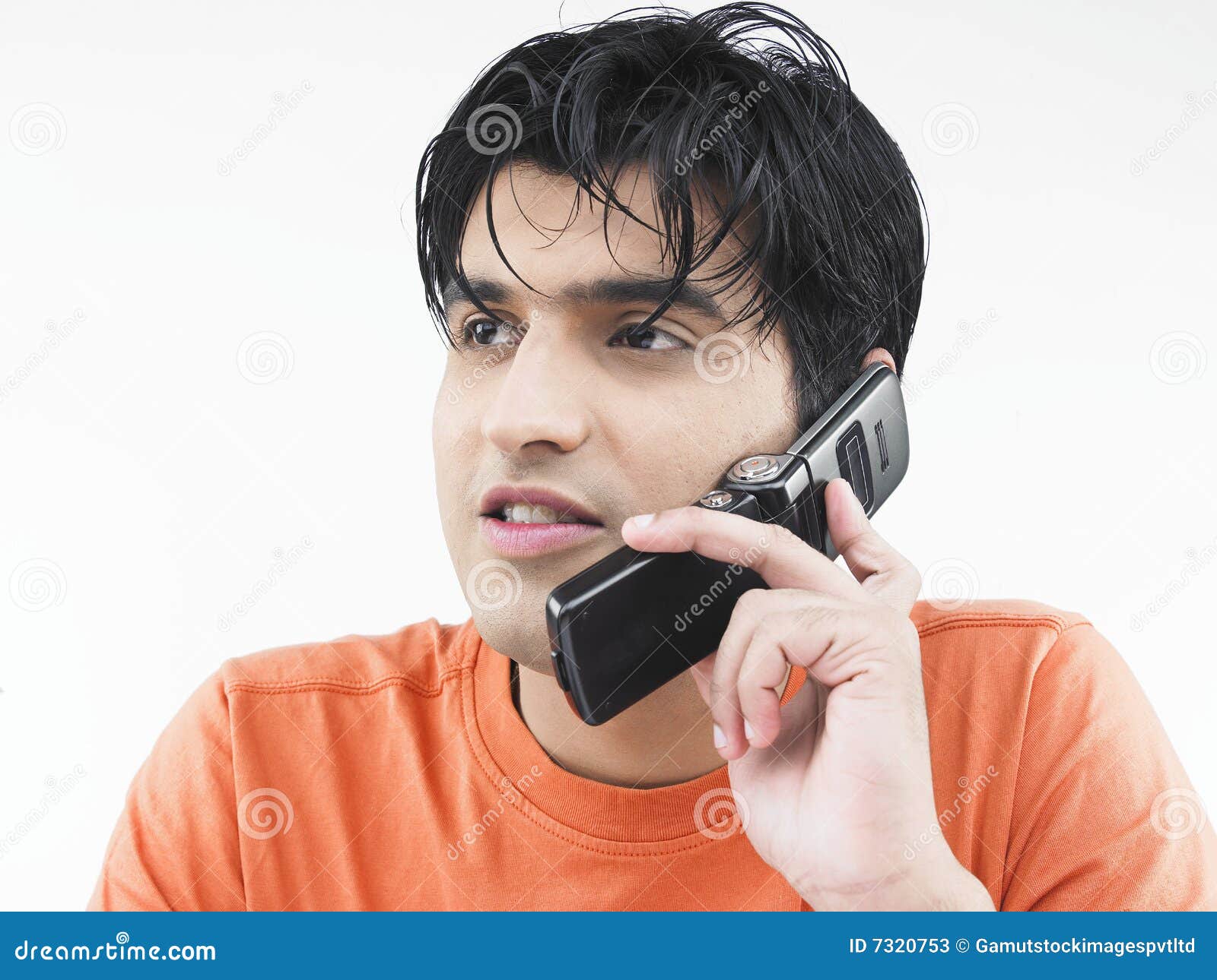 Man Talking on His Cell Phone Stock Image - Image of fingers, colored ... Man Talking on His Cell Phone Stock Image - Image of fingers, colored ...