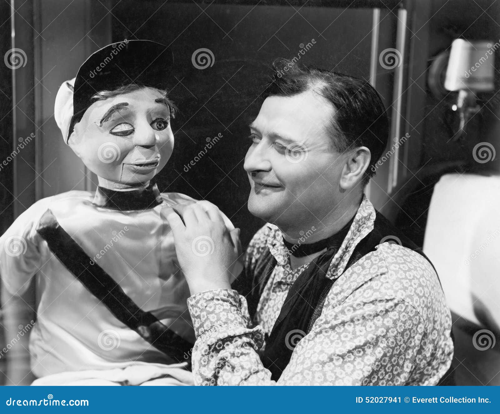 Man Talking and Looking with His Puppet Stock Image - Image of ...