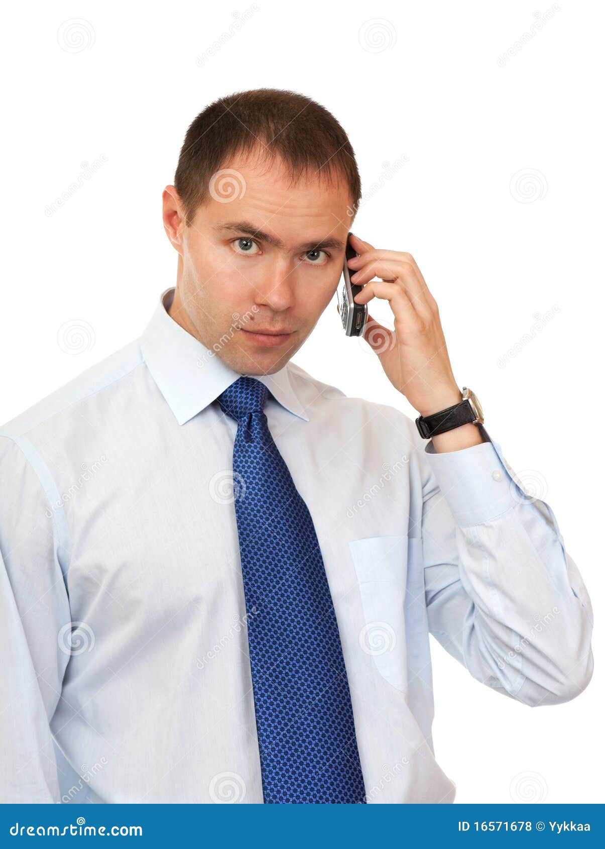Man Talking on a Mobile Phone. Stock Photo - Image of look ...