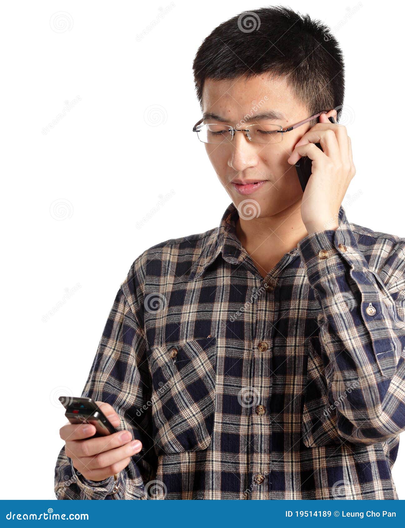 Man Talking on Mobile Phone Stock Image - Image of manager, business ...