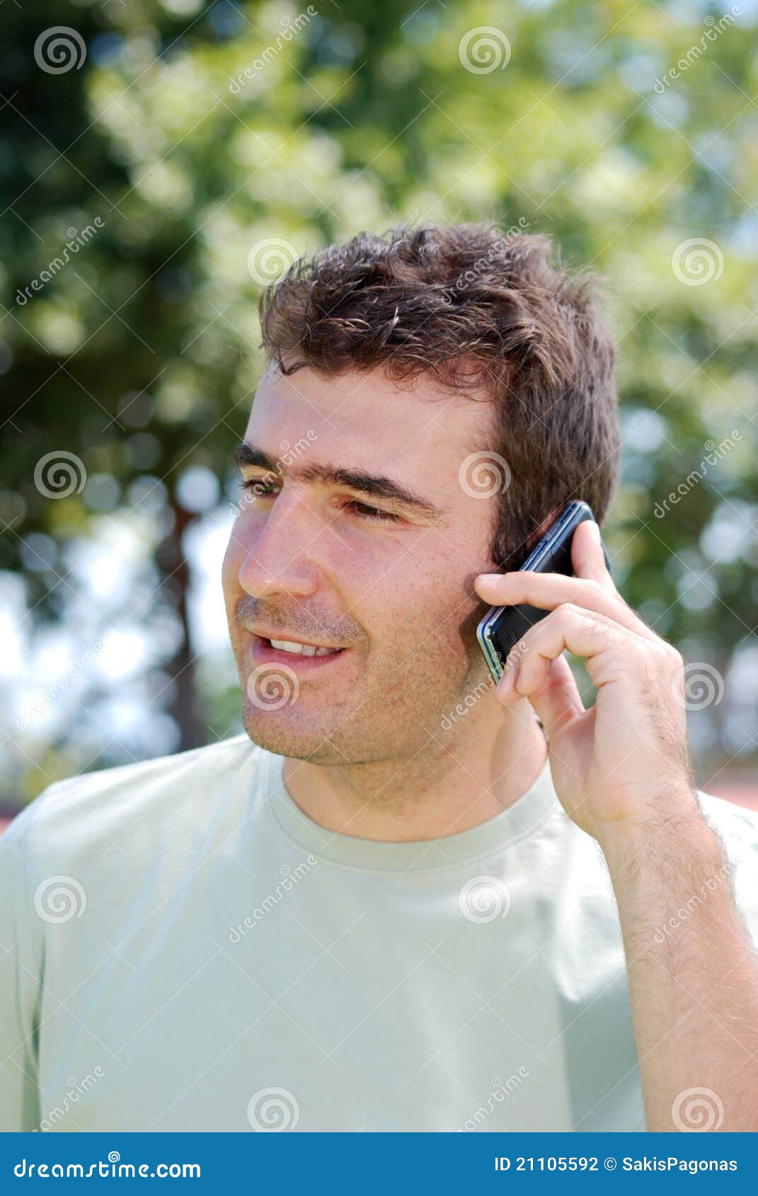 Man Talking on Mobile Phone Stock Photo - Image of male, elegance: 21105592