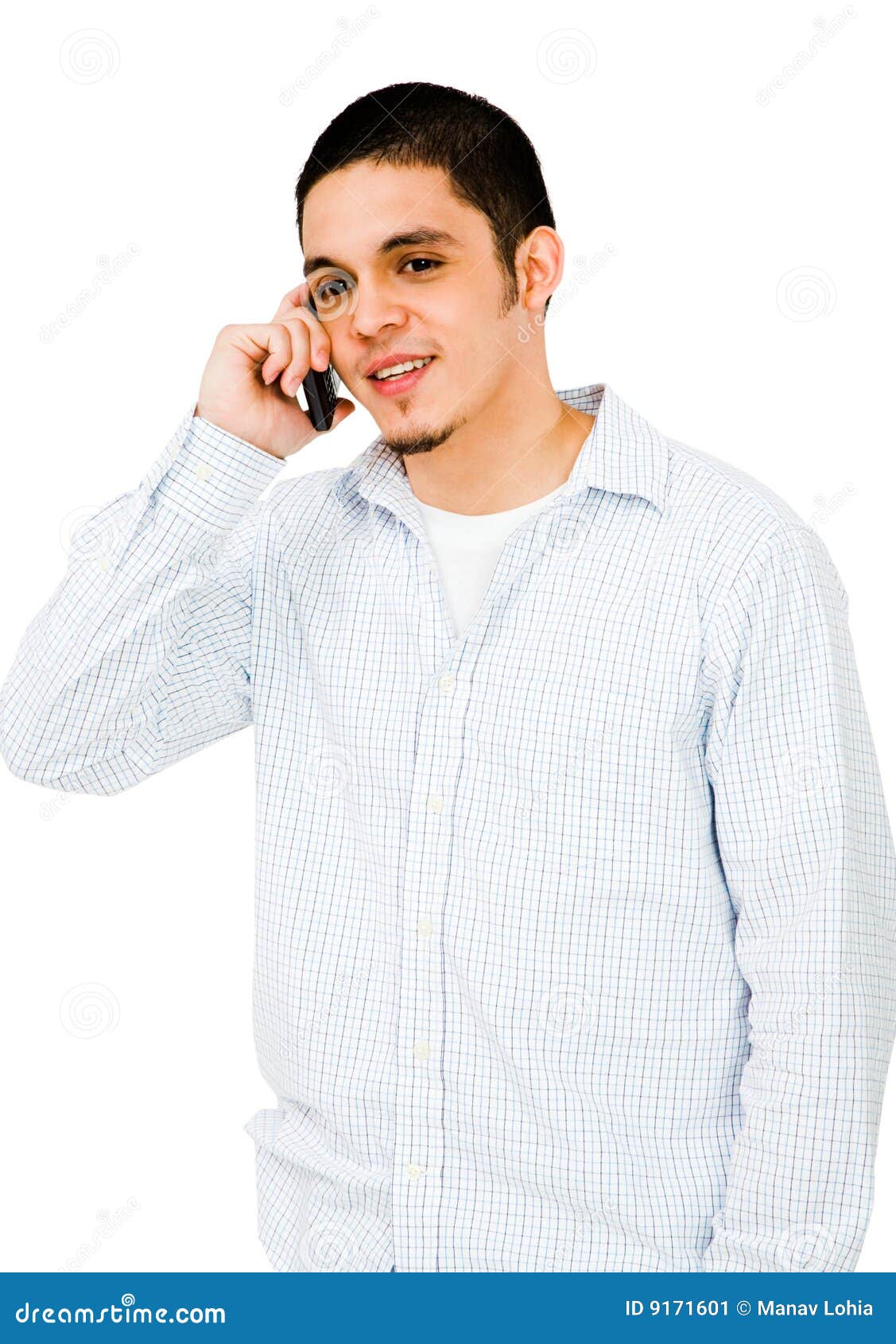 Man Talking on Mobile Phone Stock Image - Image of mobile, adult: 9171601