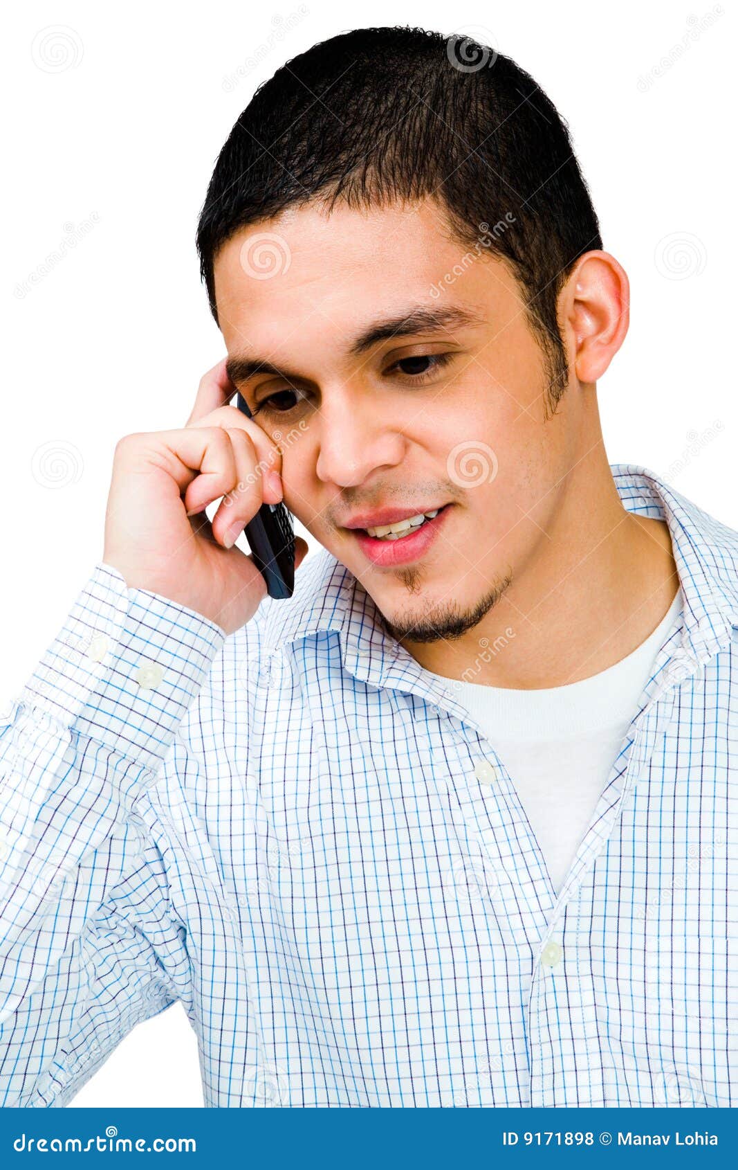 Man Talking on Mobile Phone Stock Photo - Image of cellular, cell: 9171898