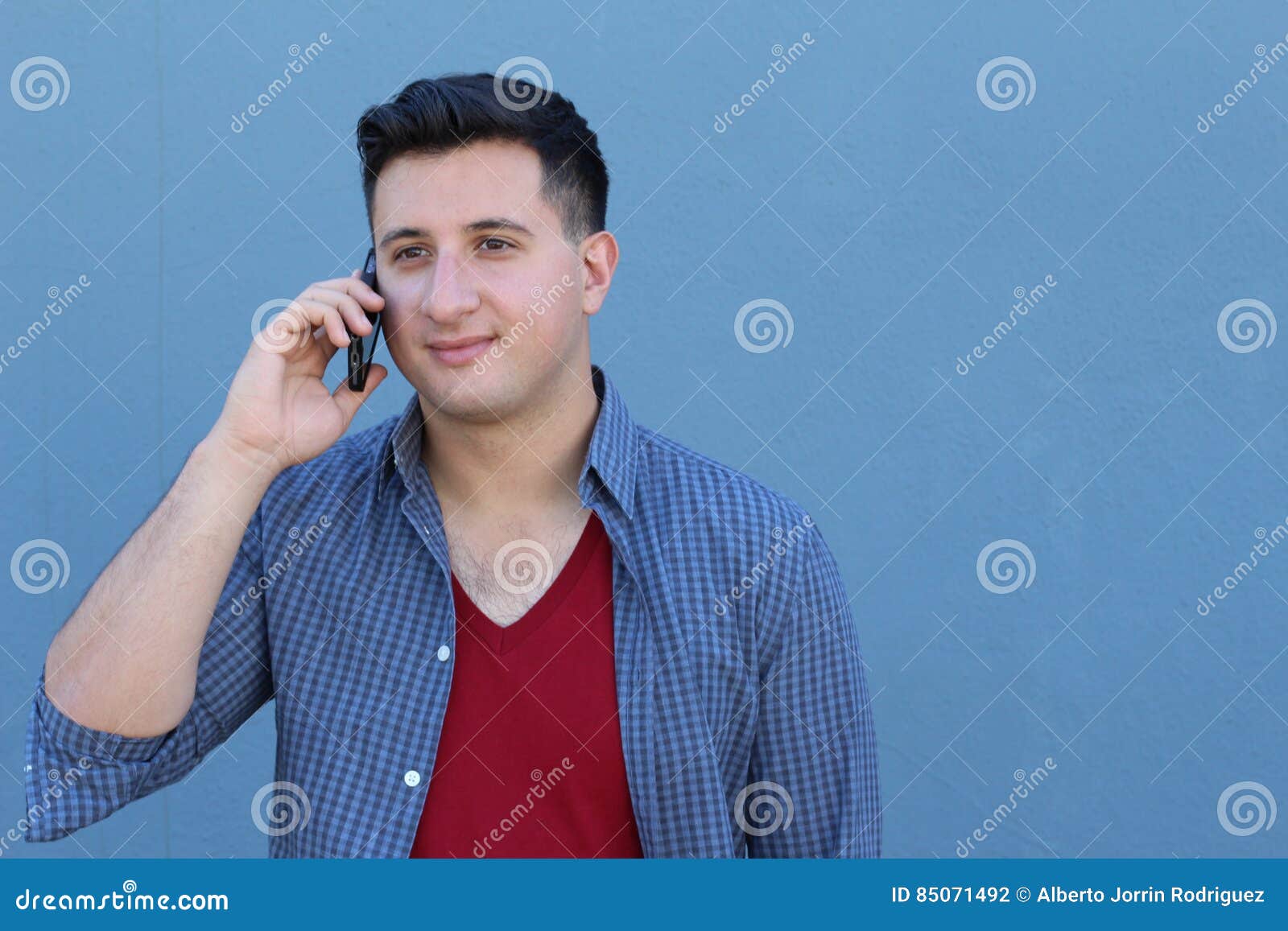 Man Talking Over Phone - Stock Image Stock Photo - Image of information ...