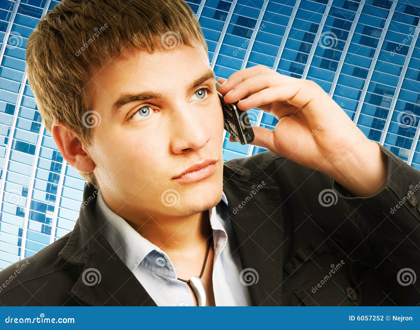 Man talking on the phone stock photo. Image of emotion - 6057252
