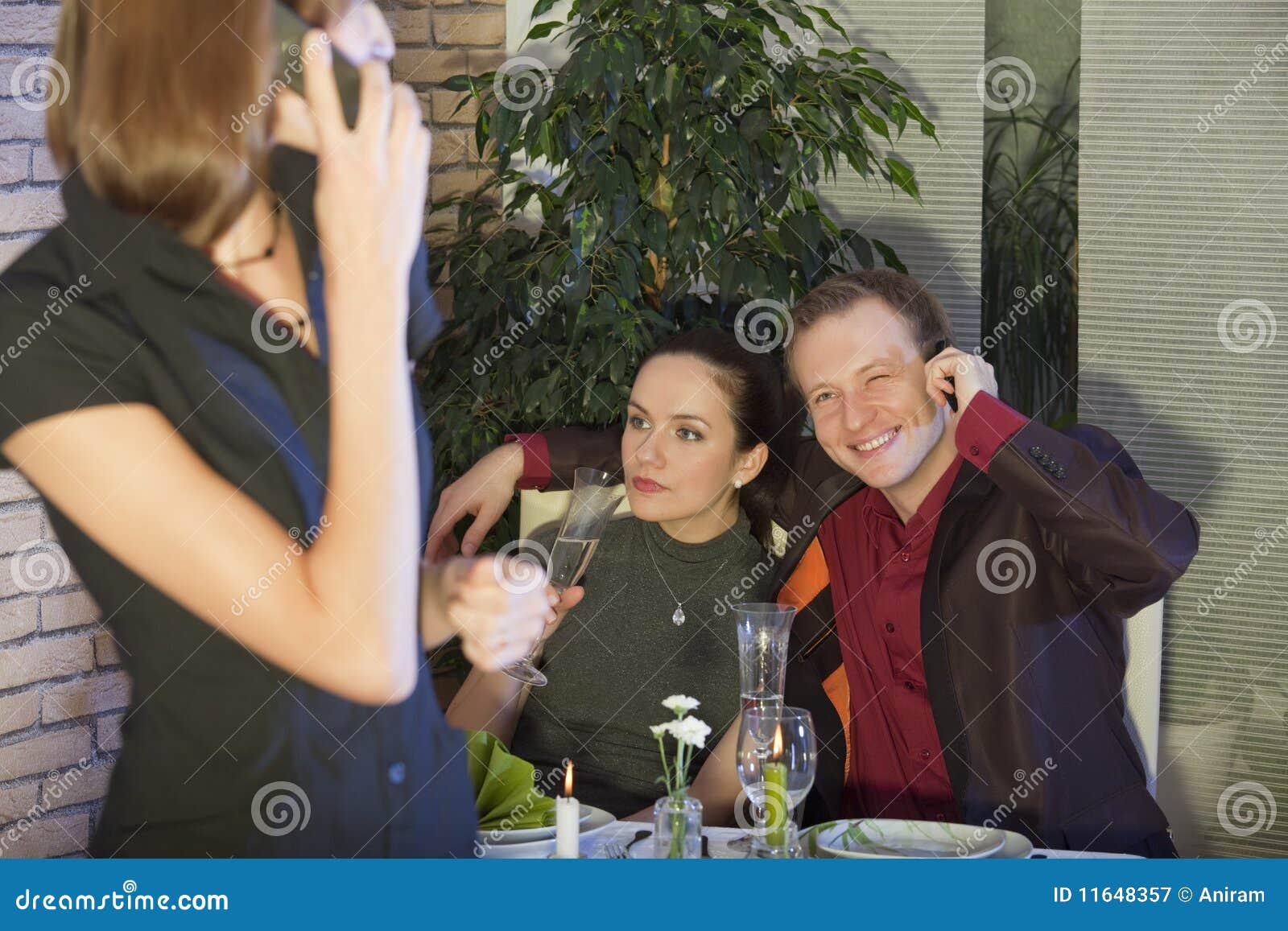 Man Talking on Phone with Lover Stock Image - Image of affair, adultery ...
