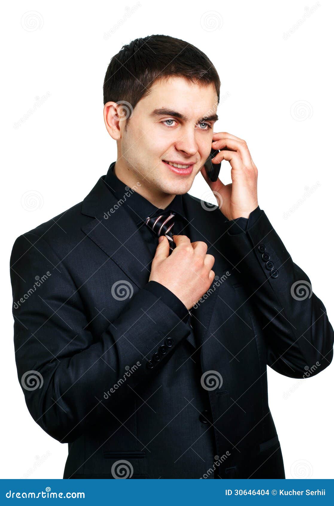 Man talking on phone stock photo. Image of handsome, executive - 30646404