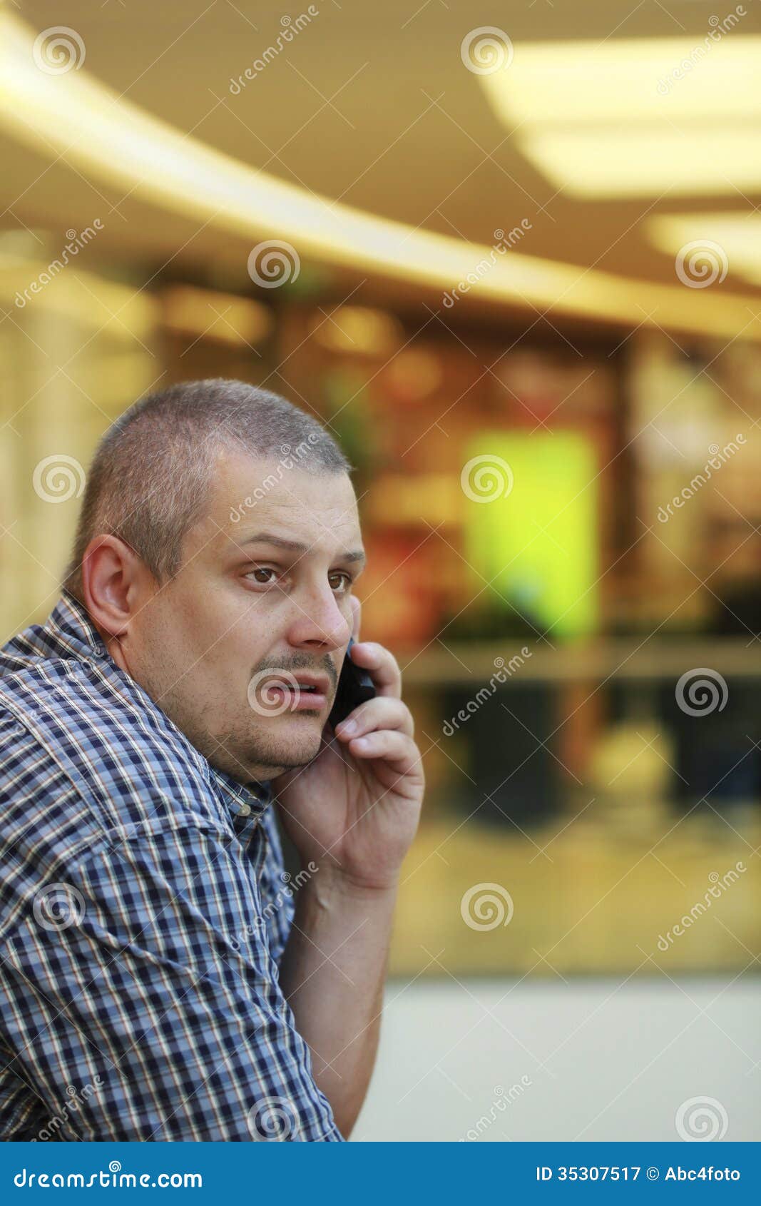 Man talking on the phone stock image. Image of people - 35307517