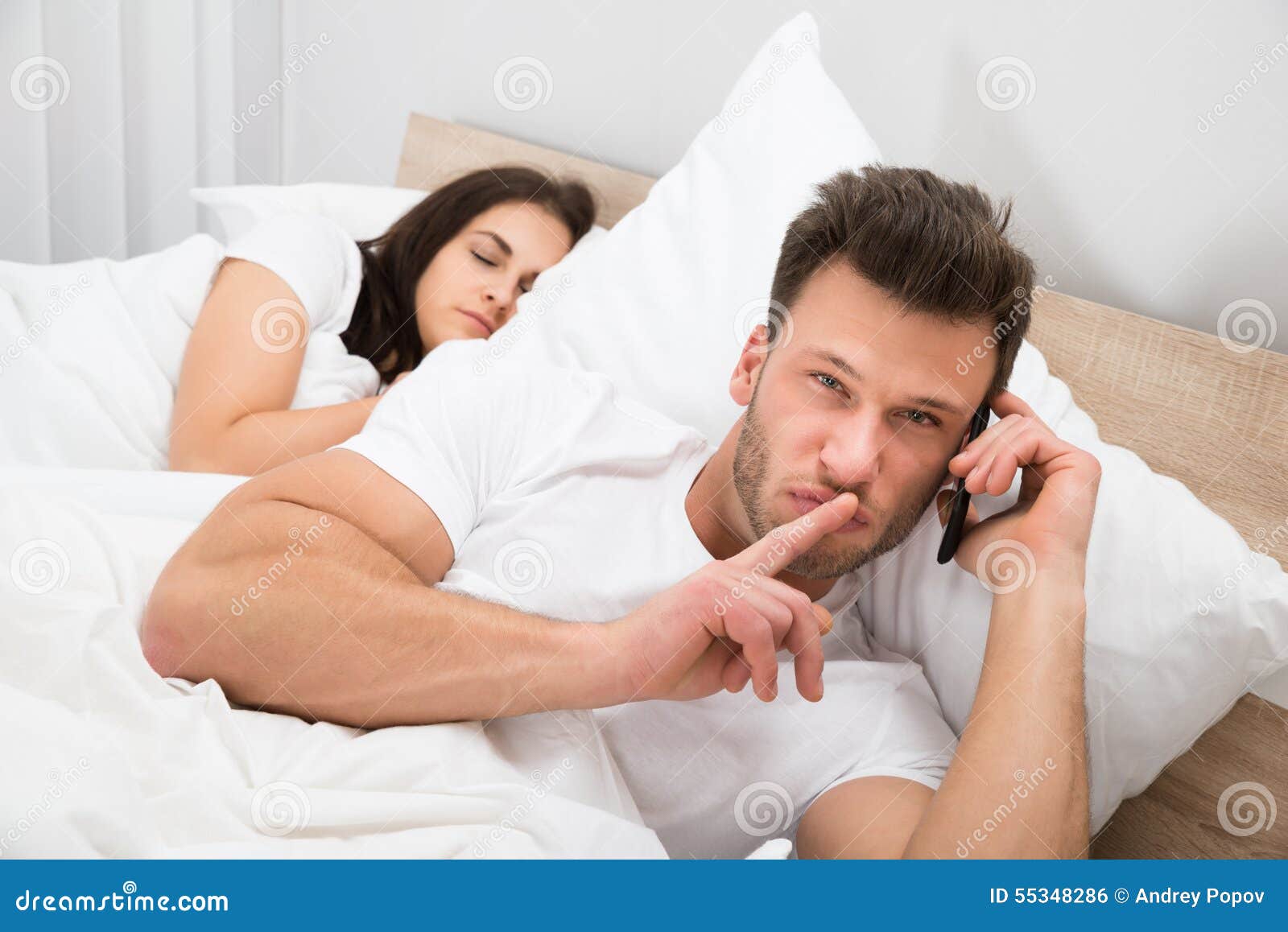 Man Talking Privately on Cellphone Stock Photo - Image of handsome ...