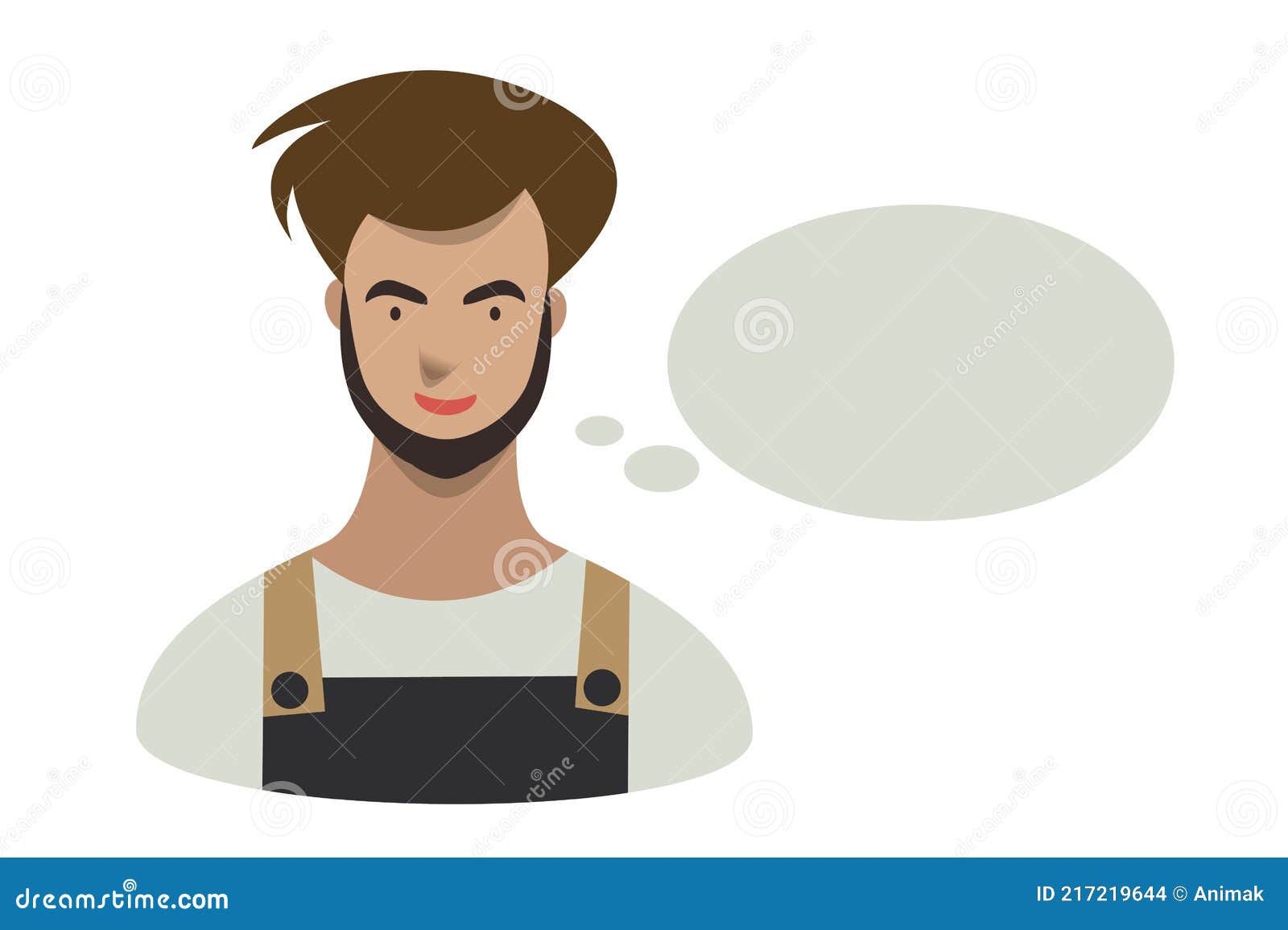 Man Talking, Speaking. Flat Illustration Stock Vector - Illustration of ...