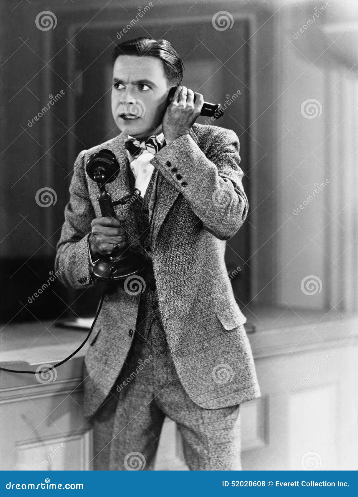 Man Talking on the Telephone Looking Stressed Stock Photo - Image of ...