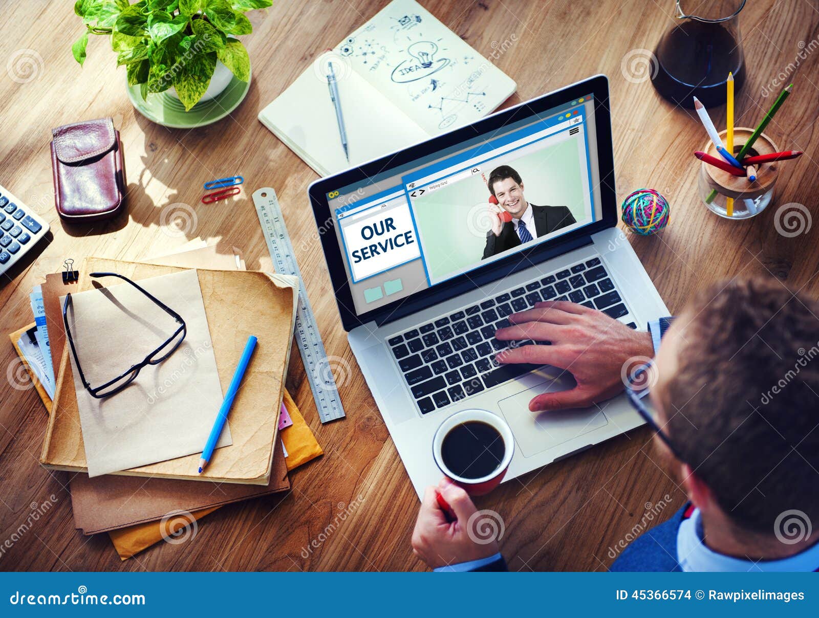 Man Talking To a Customer Service Agent Stock Photo - Image of service ...