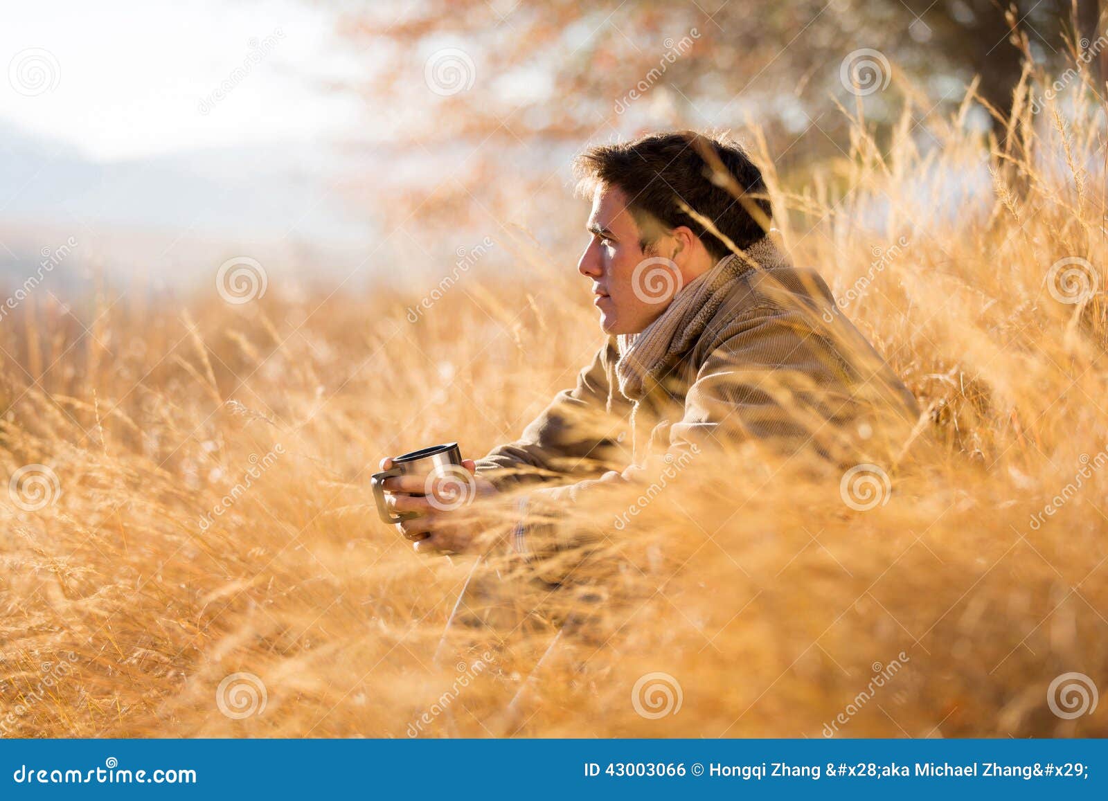 Man tall grass autumn stock photo. Image of fall, casual - 43003066