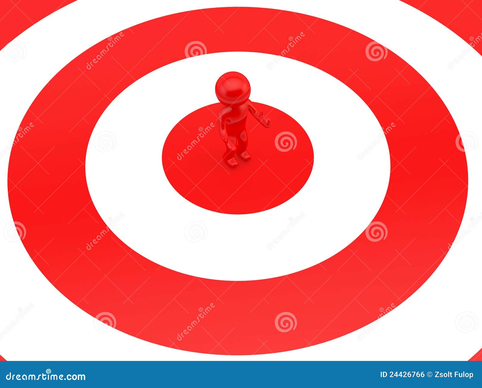 Man on target stock illustration. Illustration of humorous - 24426766