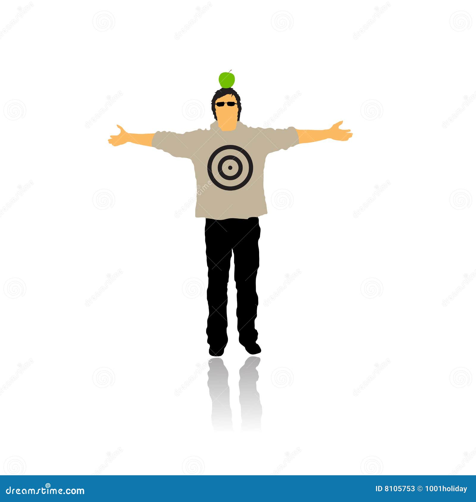 Man-target stock vector. Illustration of fashion, human - 8105753