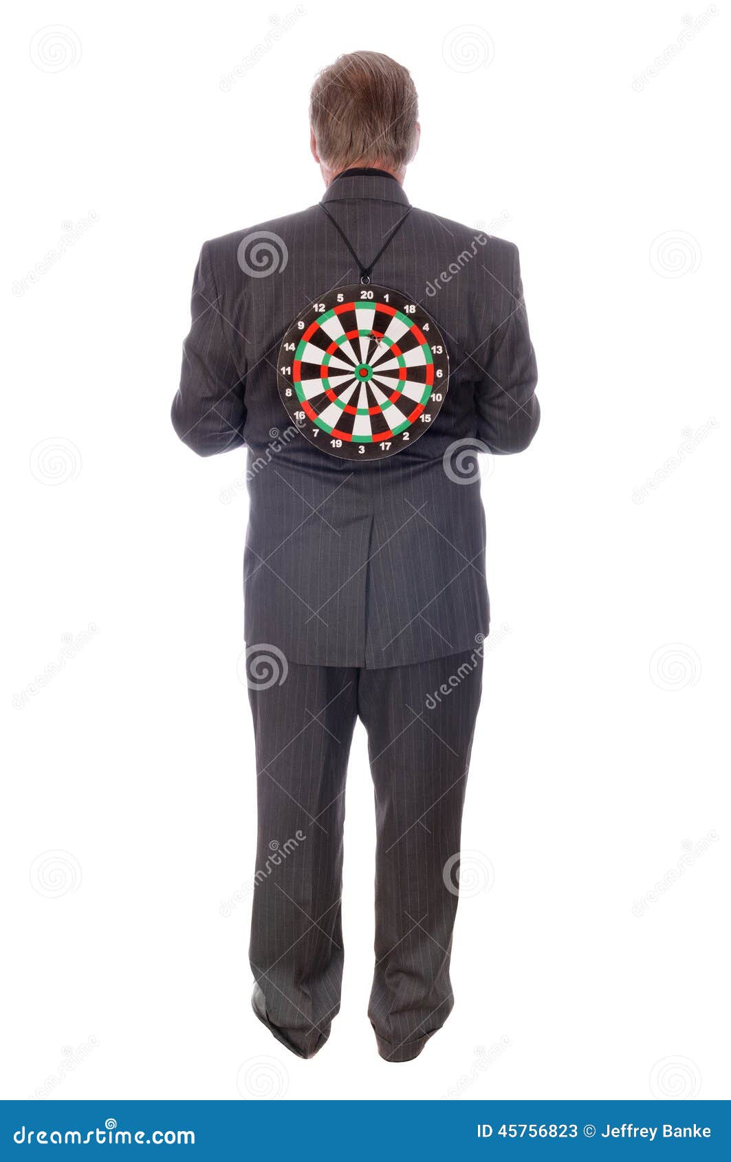 Man with target on back stock image. Image of isolated - 45756823