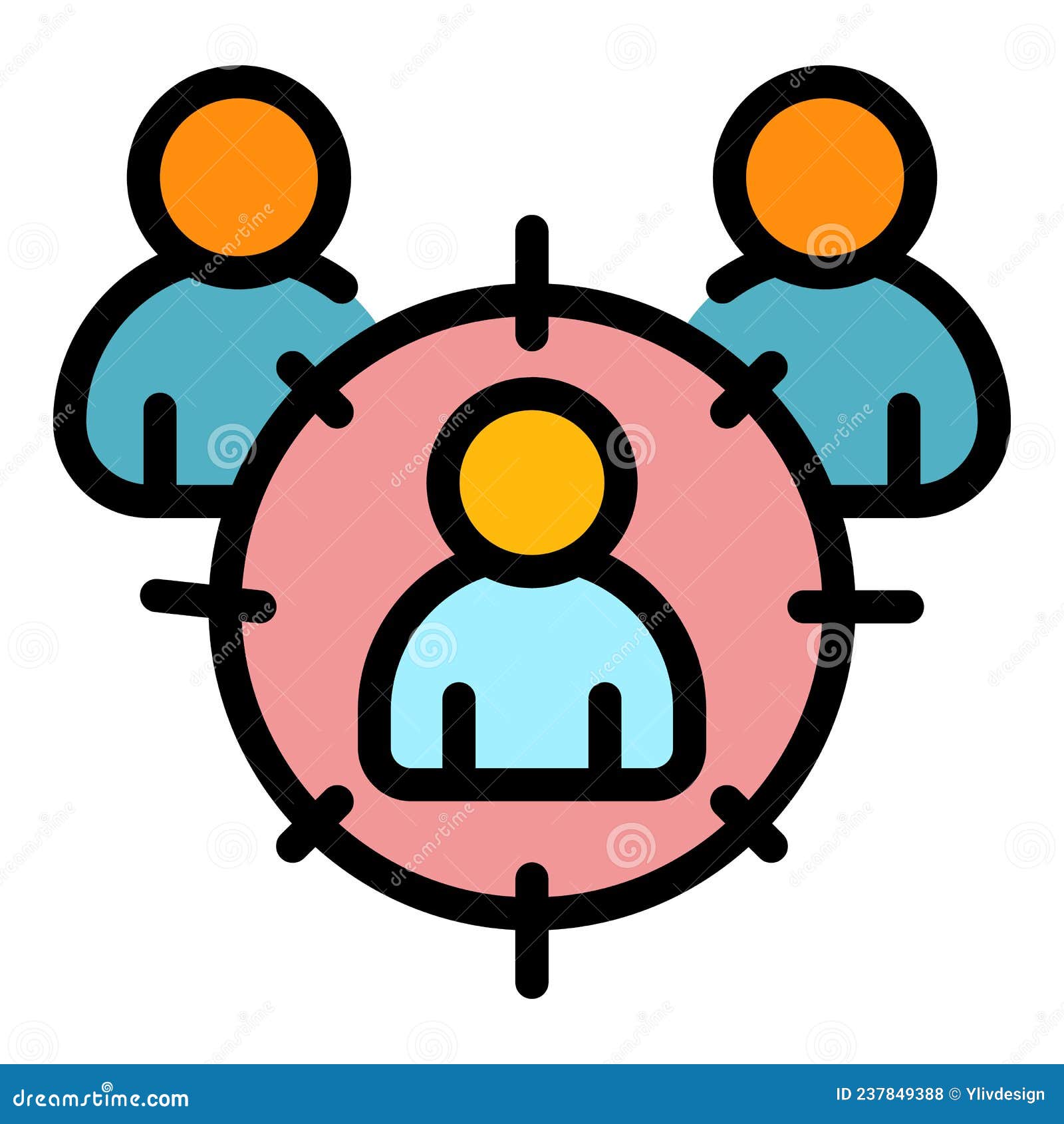 Man Target Credibility Icon Color Outline Vector Stock Vector ... Man Target Credibility Icon Color Outline Vector Stock Vector ...