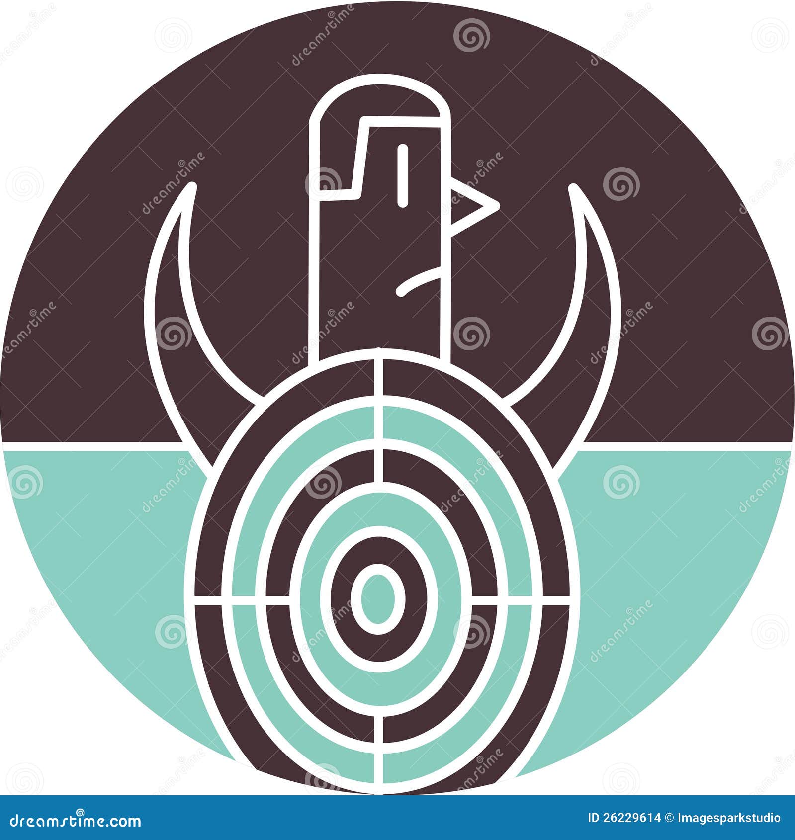 Man with target on him stock illustration. Illustration of person ...