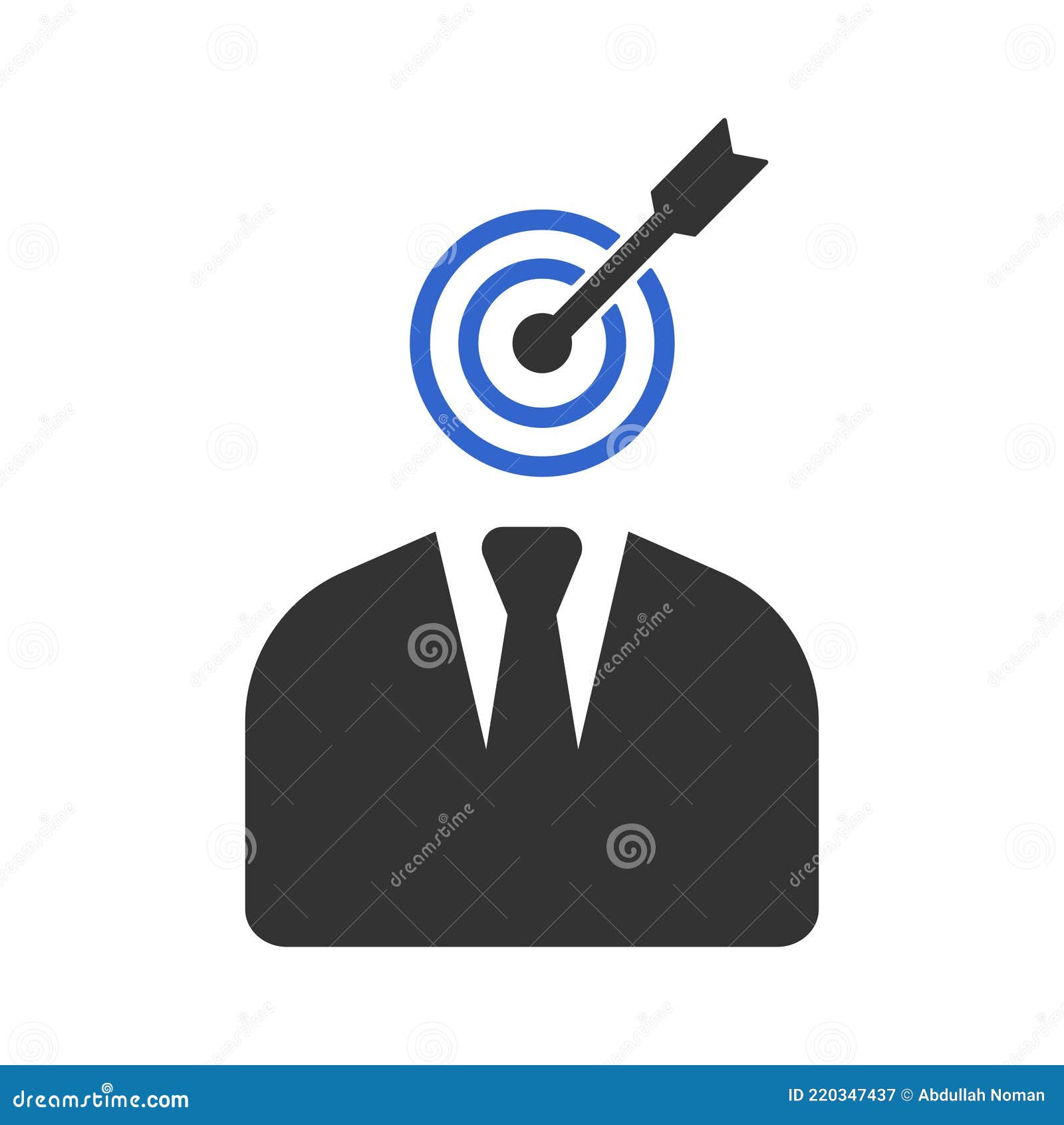 Man Target Icon Design Vector Stock Vector - Illustration of blue ...