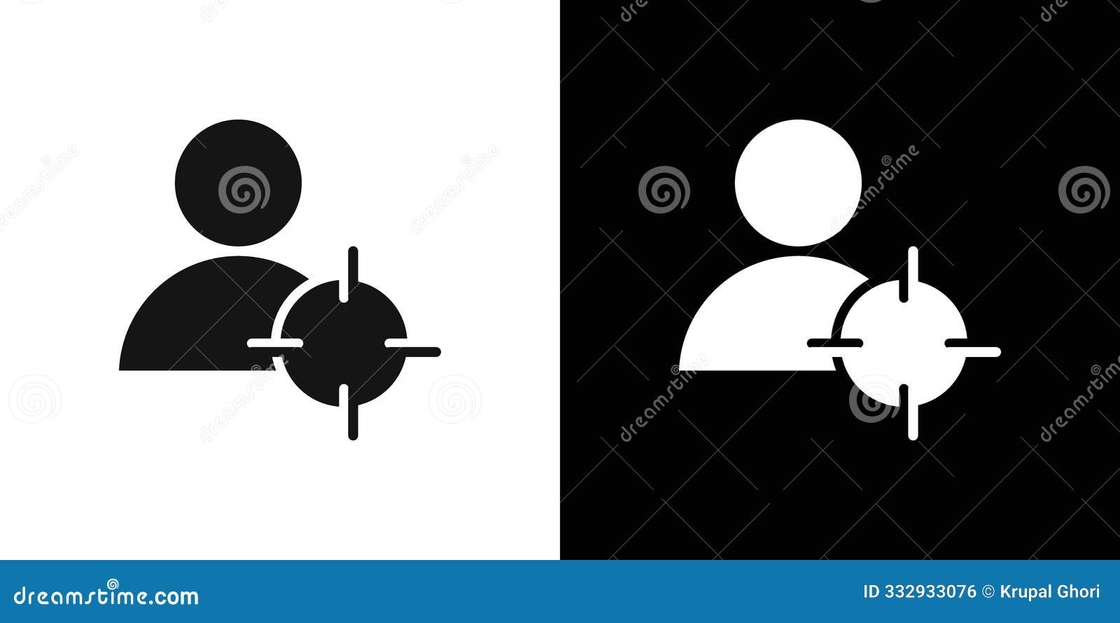 Man with Target Icon Logo Set Vector Stock Vector - Illustration of ...