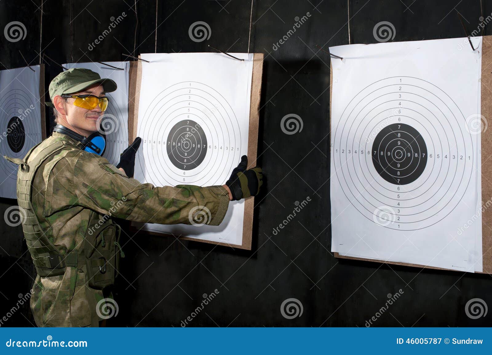 Man with target stock image. Image of male, ammunition - 46005787
