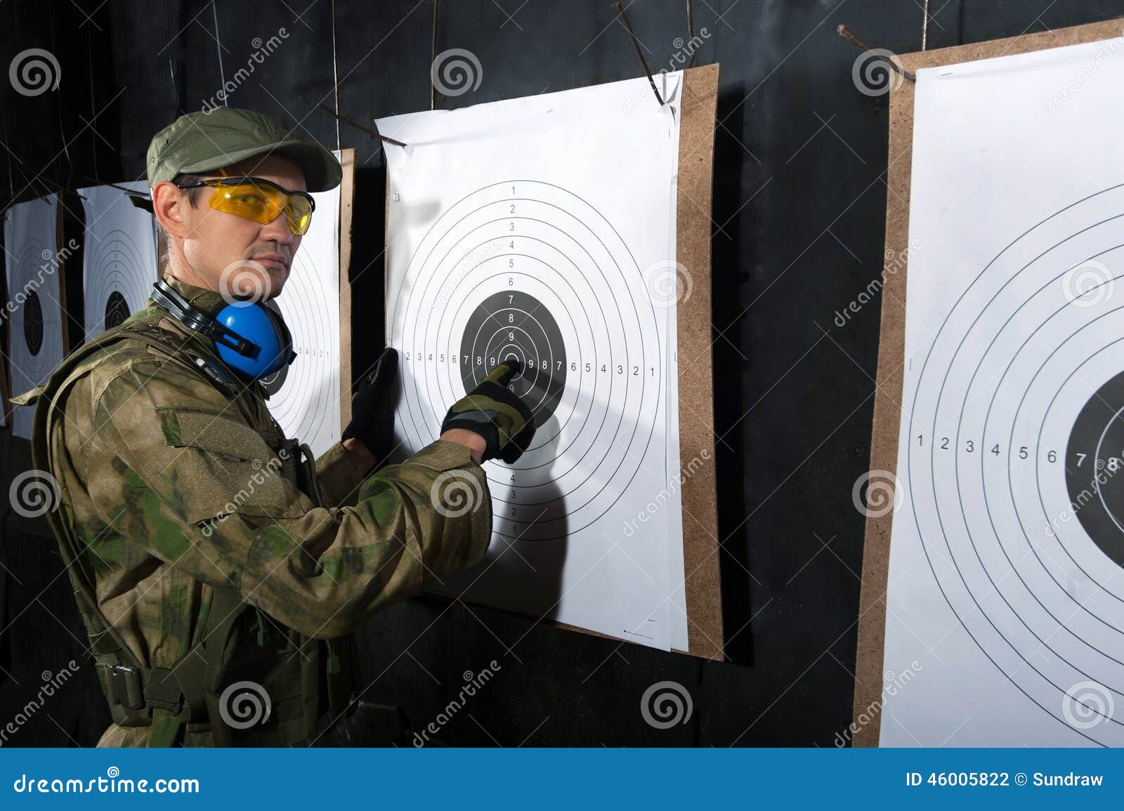 Man with target stock photo. Image of security, eyewear - 46005822