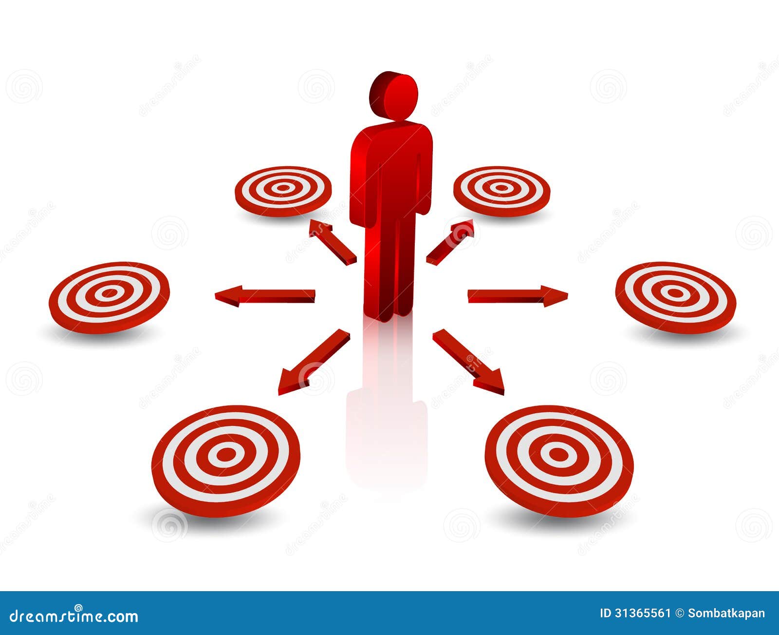 Man target way stock vector. Illustration of person, idea - 31365561