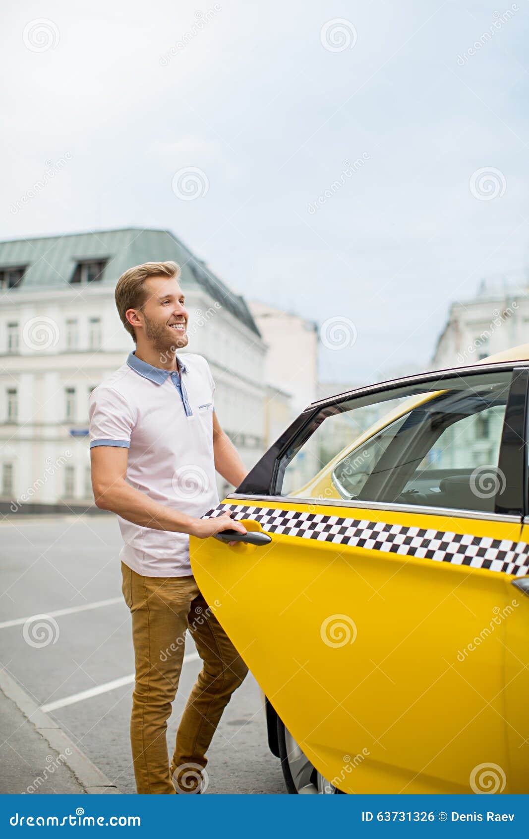 Man with taxi stock photo. Image of adult, social, transport - 63731326