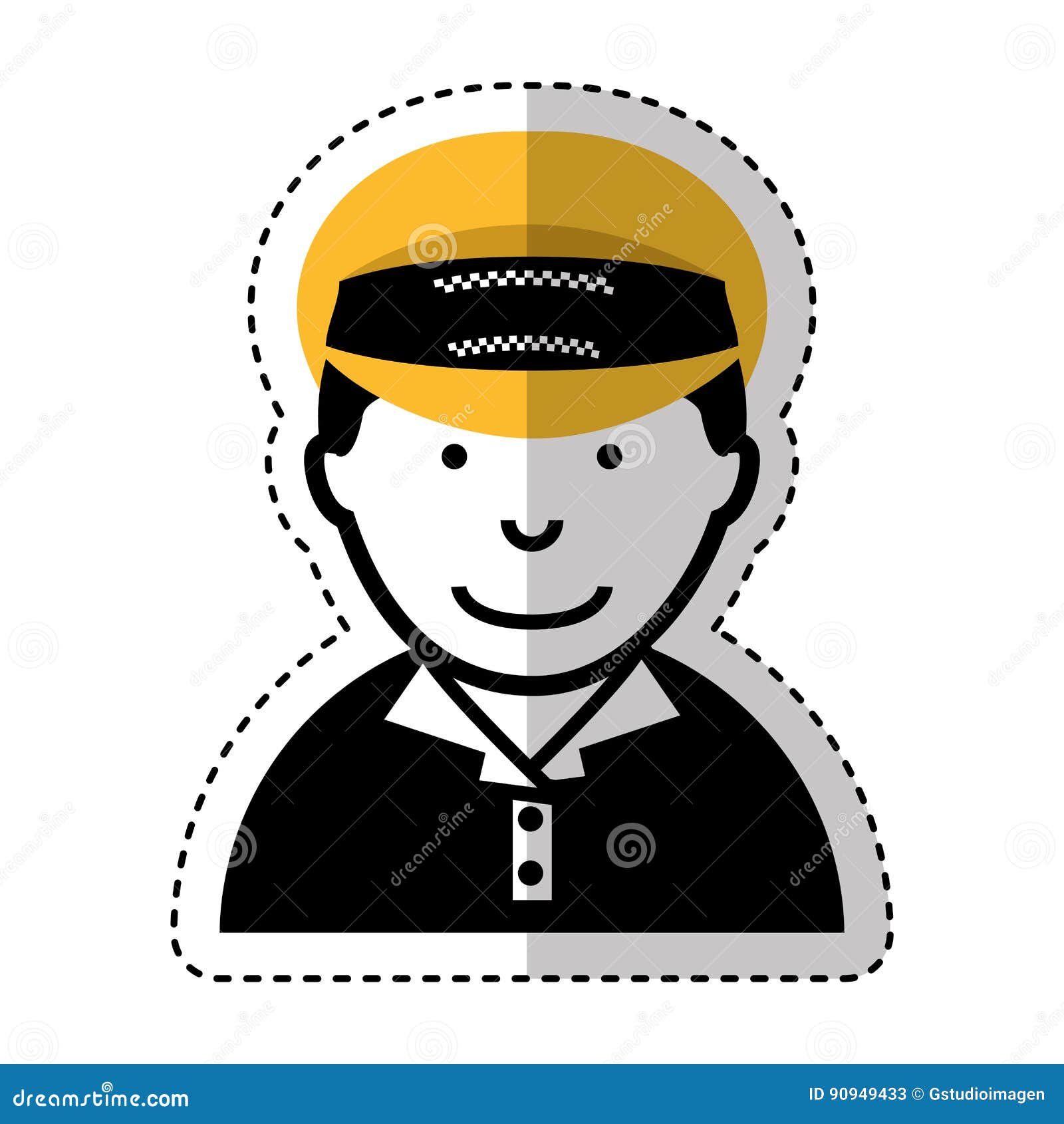 Man taxi driver avatar stock vector. Illustration of simple - 90949433