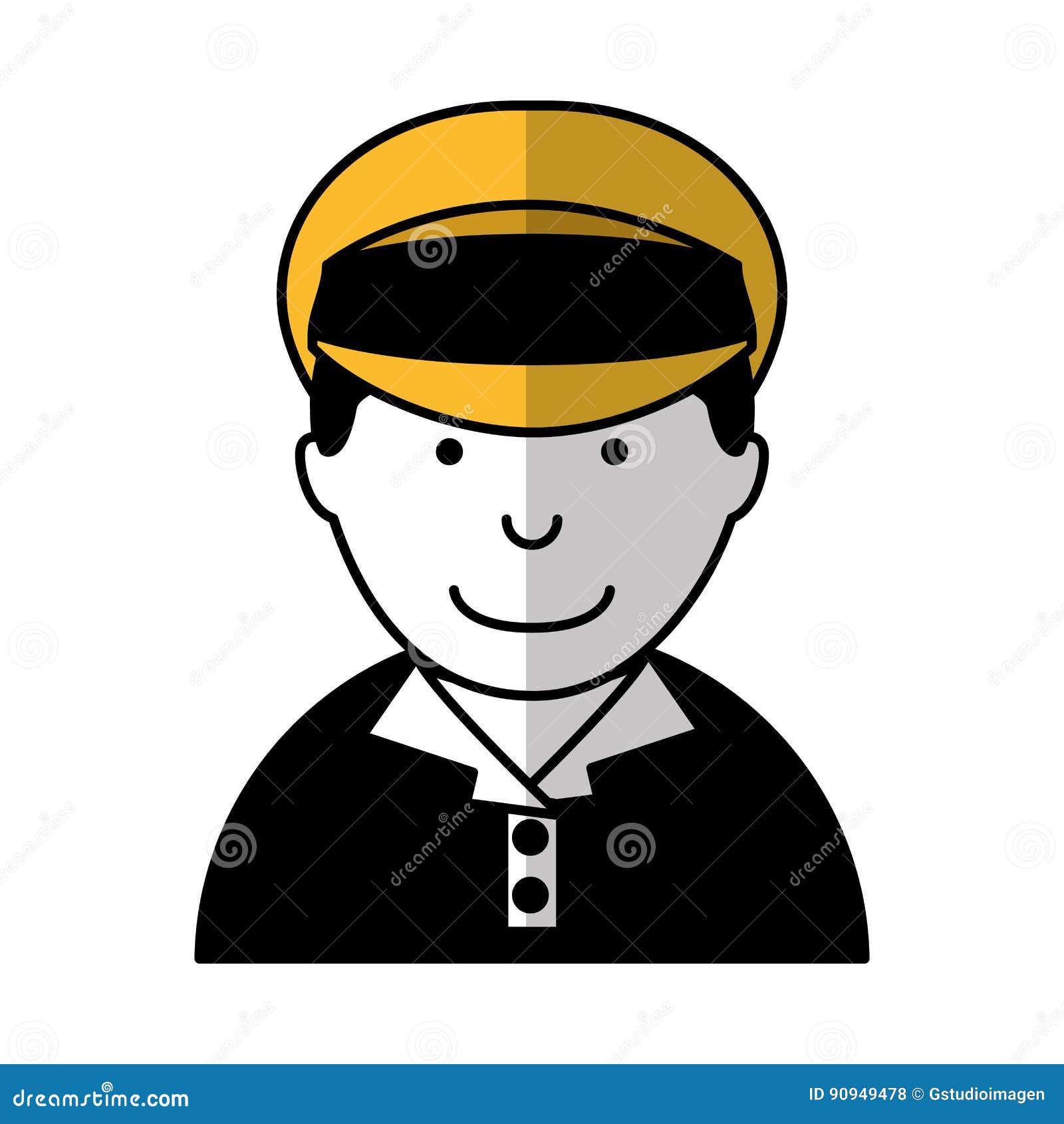 Man taxi driver avatar stock vector. Illustration of male - 90949478