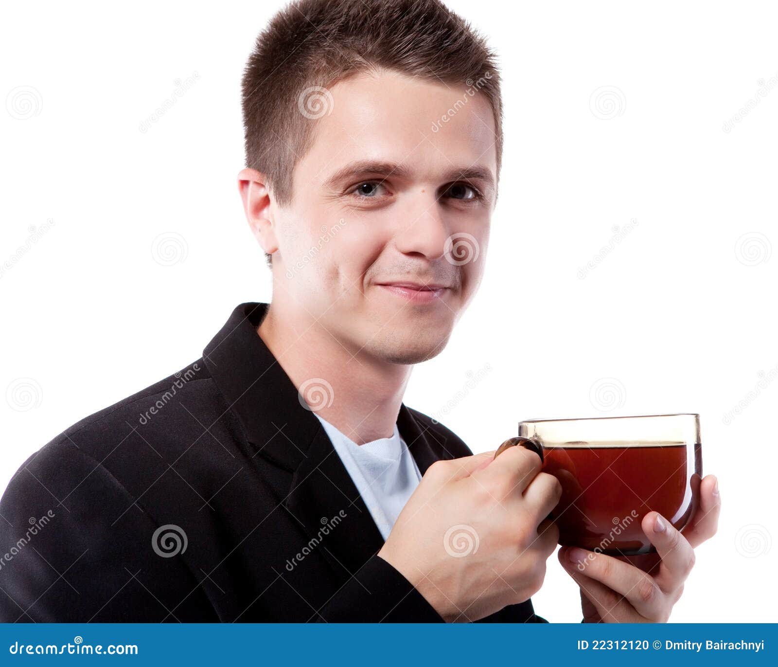Man and tea stock photo. Image of drink, attractive, lifestyles - 22312120