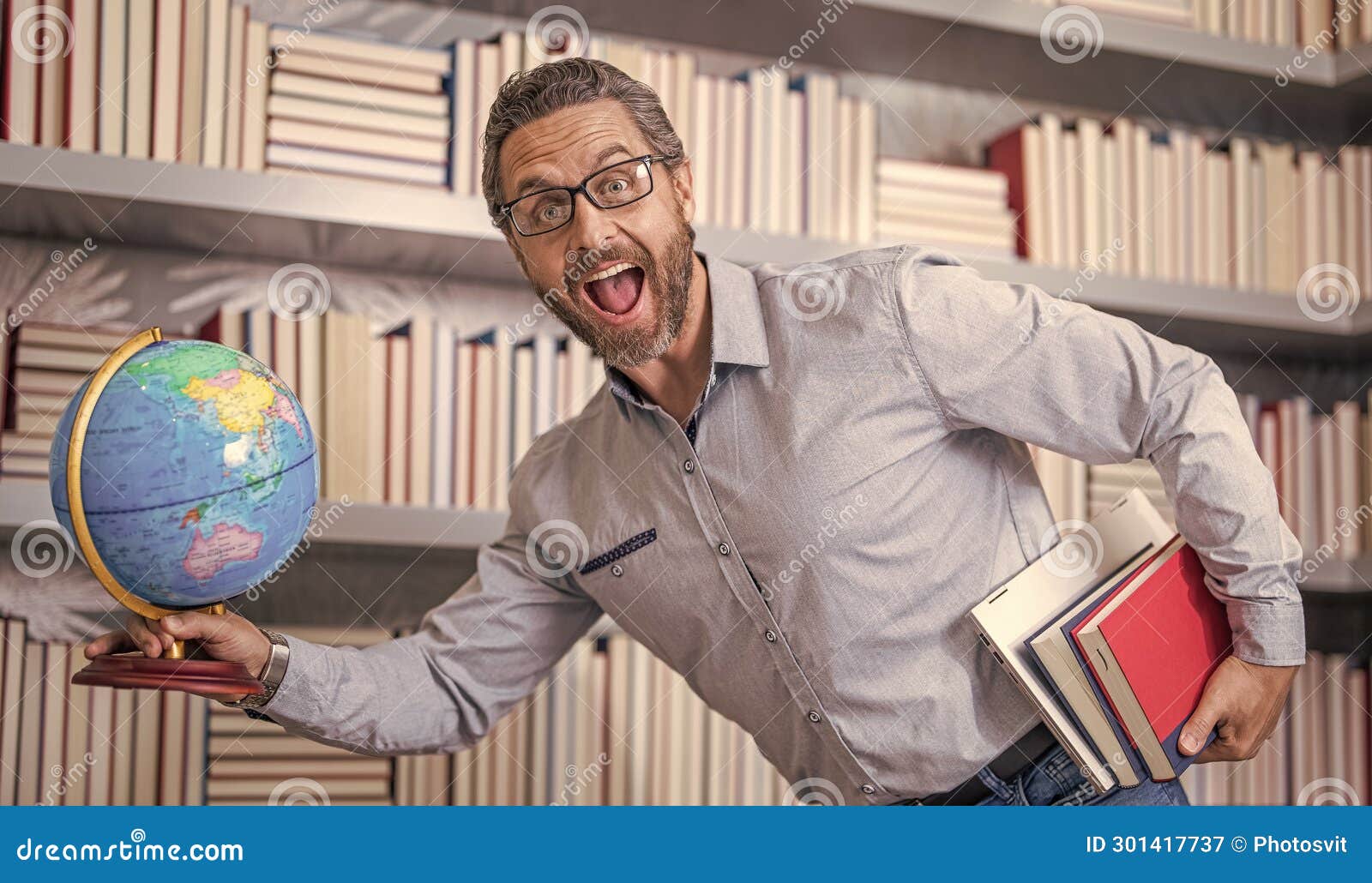 Man Teacher in Classroom. School Lesson. Hispanic Teacher at School ...