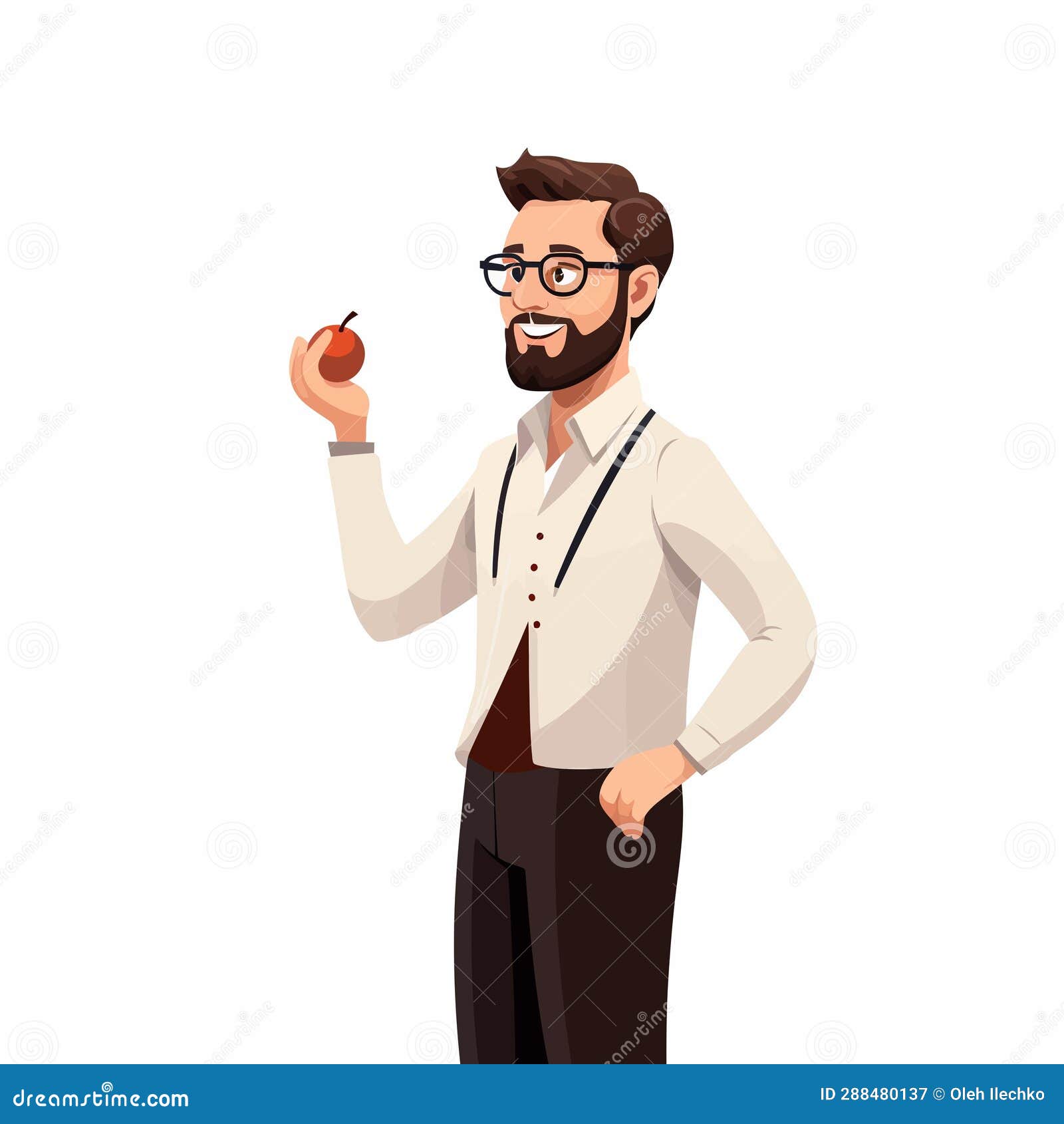 Man Teacher Vector Flat Minimalistic Isolated Illustration Stock Vector ...