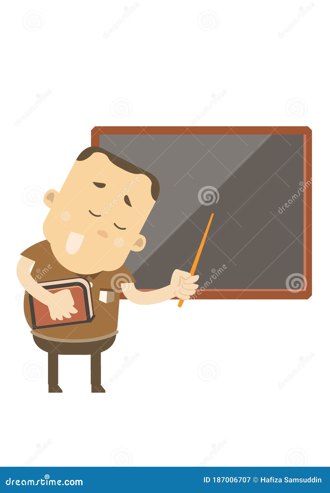 Man Teaching in Classroom. Vector Illustration Decorative Design Stock ...