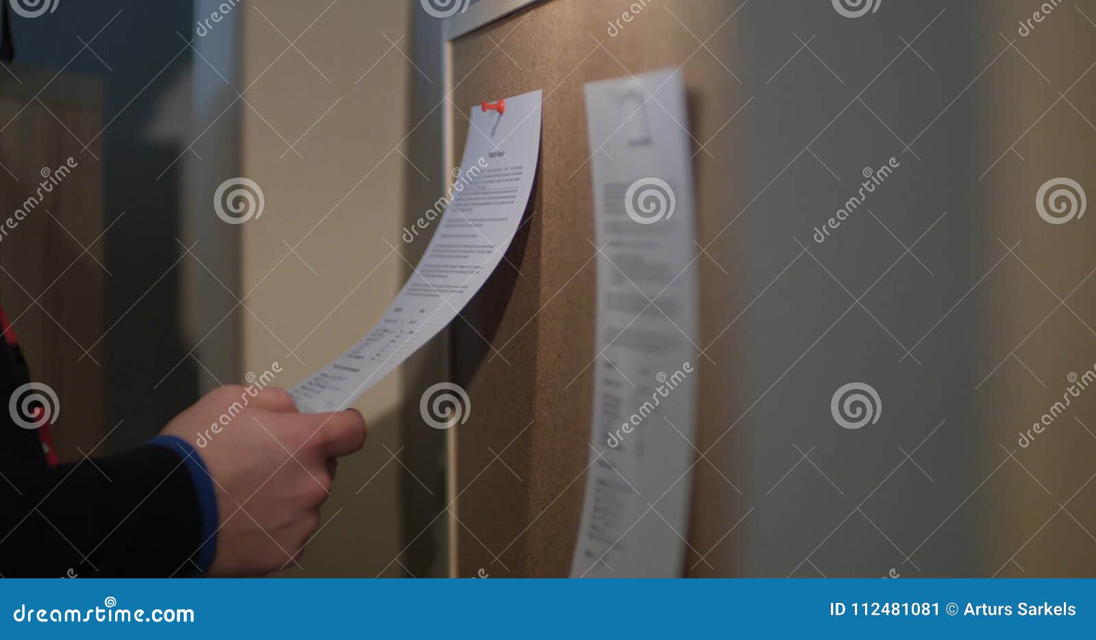 A Man Tear Off a Sheet from a Wall Stock Video - Video of bank, analyst ...