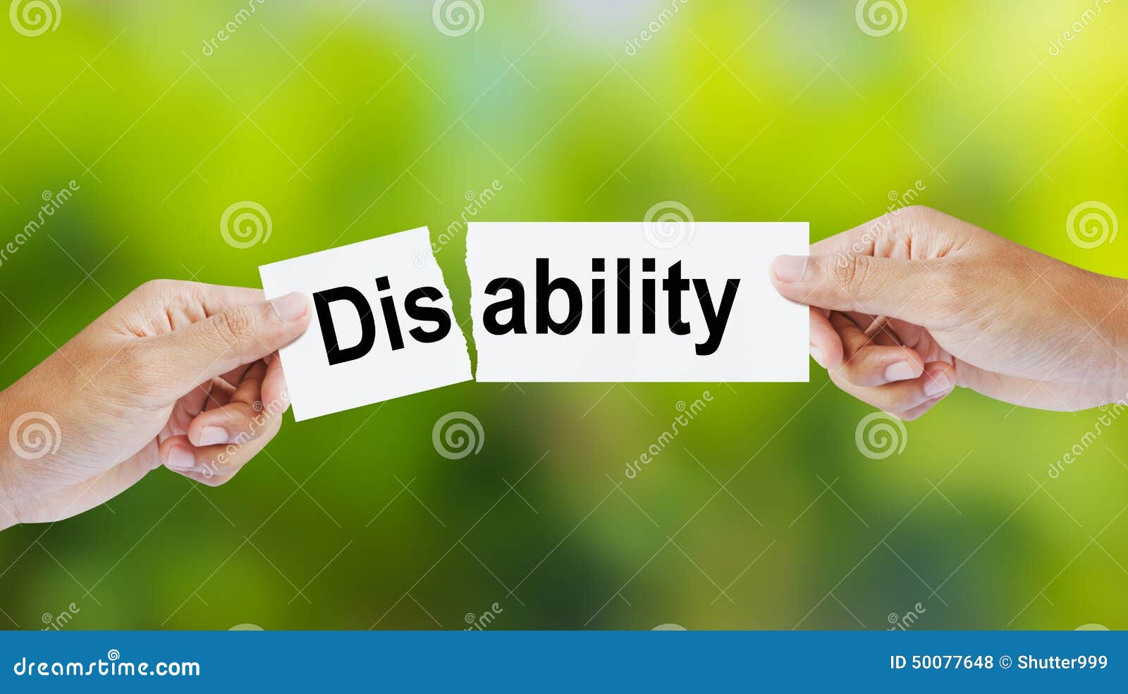 Man Tearing the Word Disability for Ability Stock Photo - Image of ...