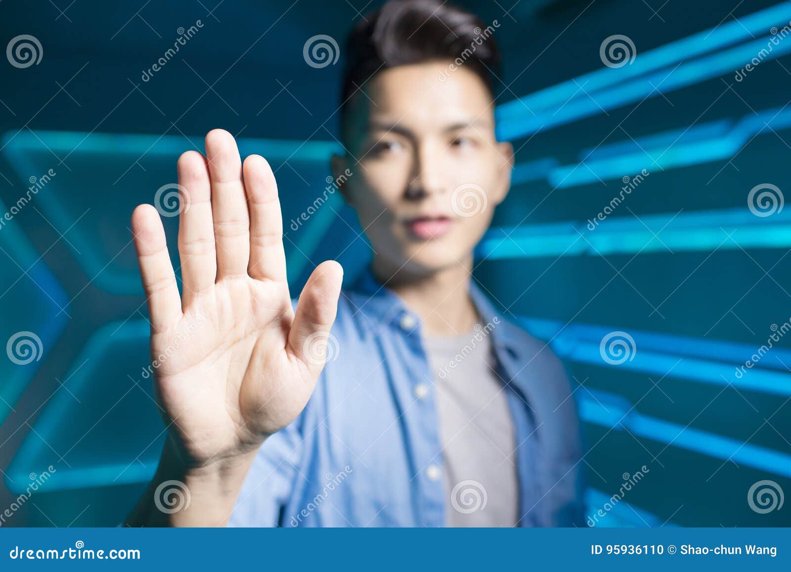 Man on tech background stock photo. Image of electrical - 95936110